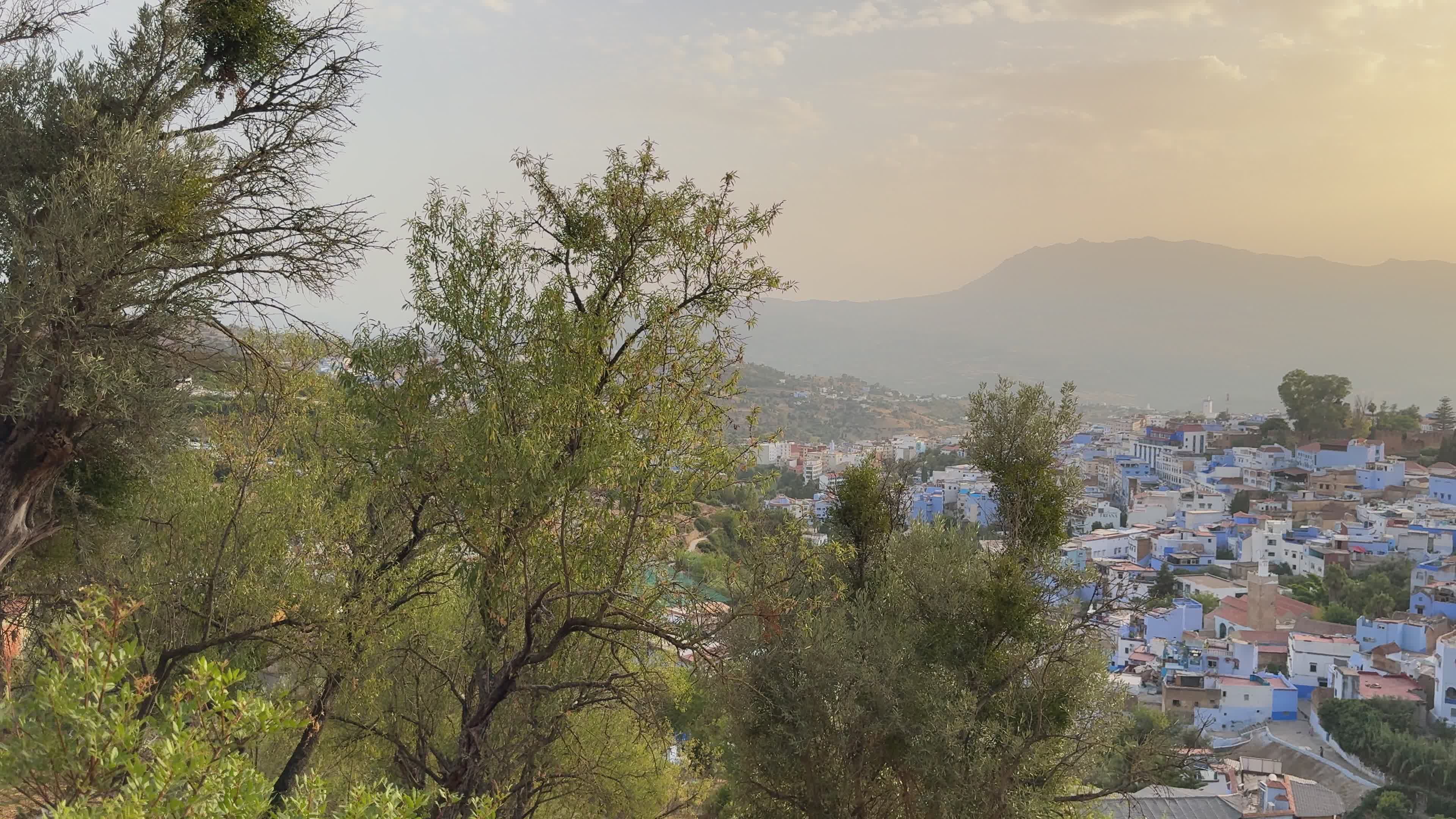Scenic Sunset View of Chefchaouen, Morocco Free Stock Video Footage ...