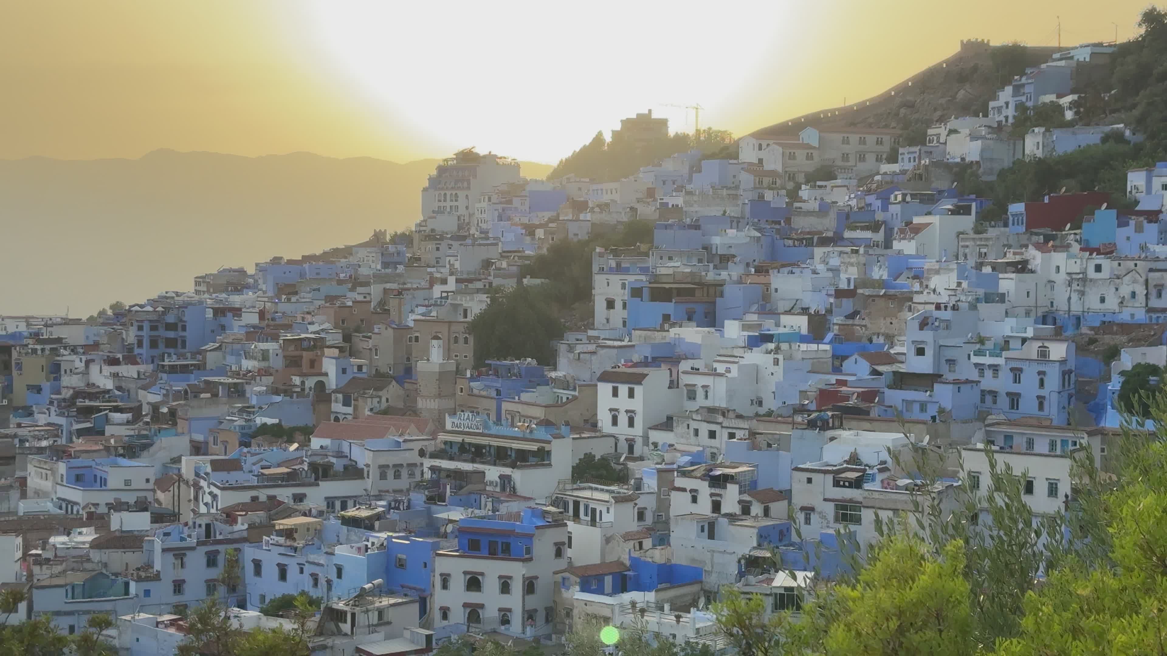 Stunning Sunset Over Chefchaouen, Morocco Free Stock Video Footage ...