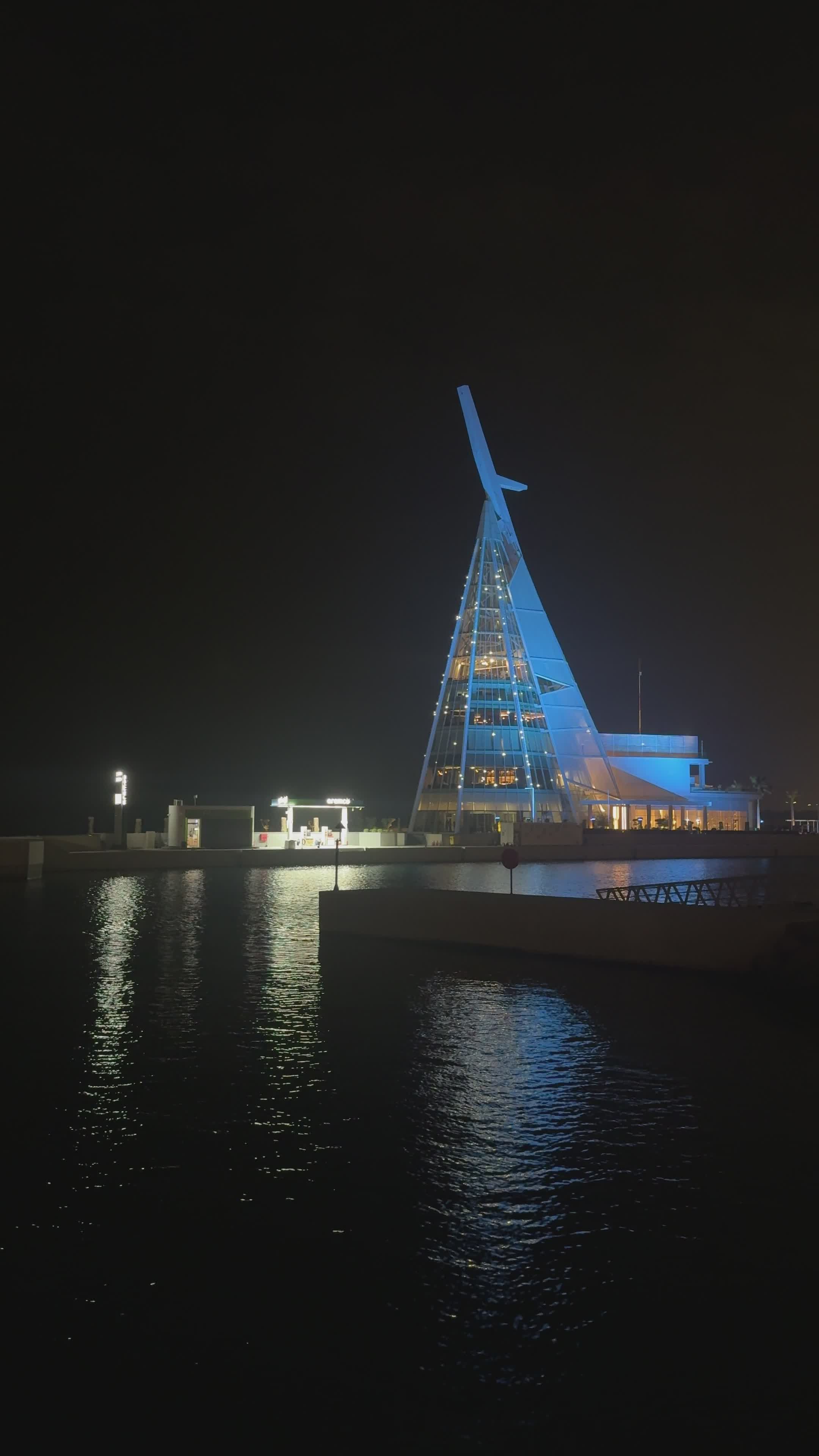 Iconic Jeddah Corniche Mosque at Night Free Stock Video Footage ...