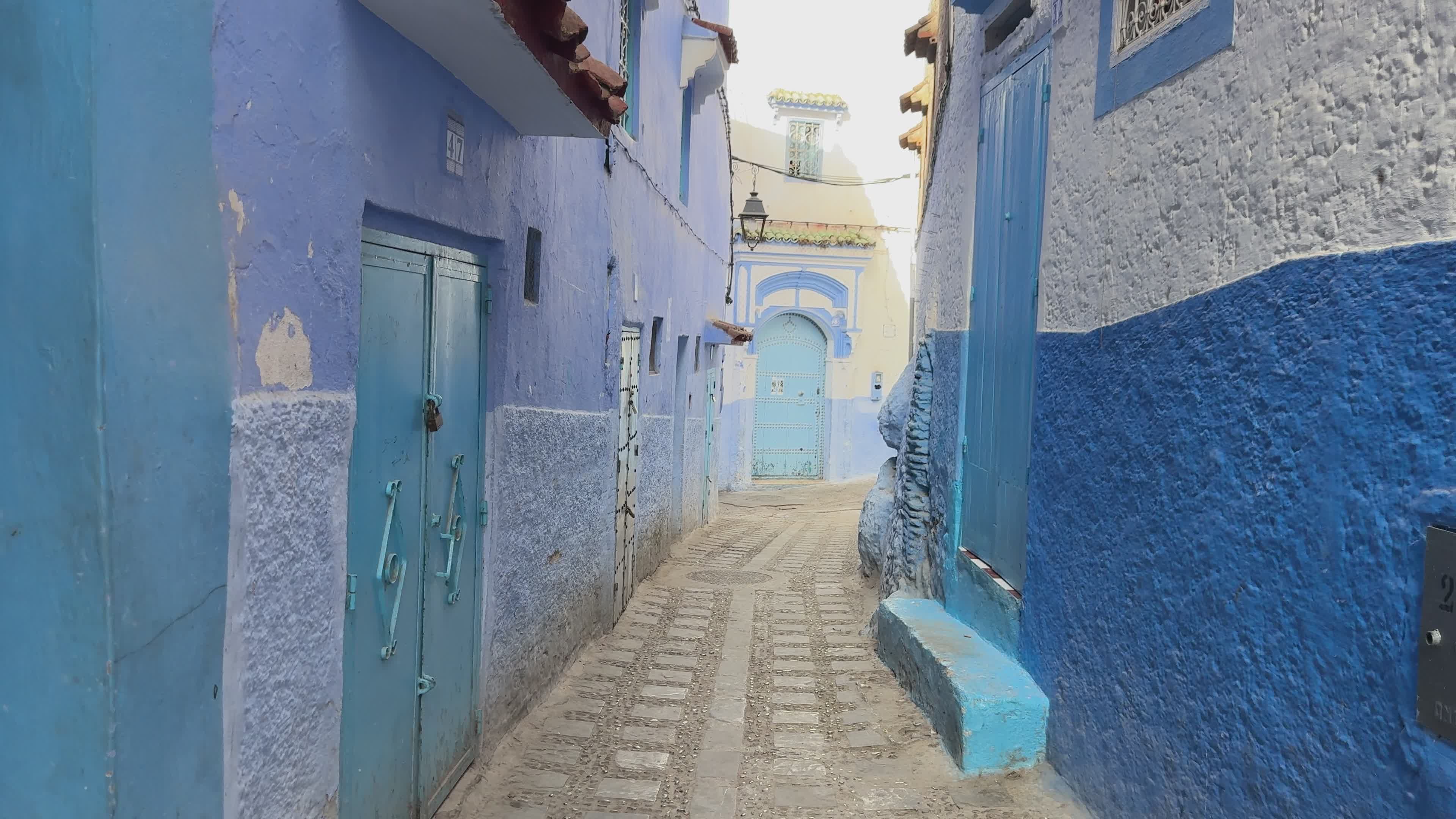 Exploring the Blue Alleys of Chefchaouen, Morocco Free Stock Video ...