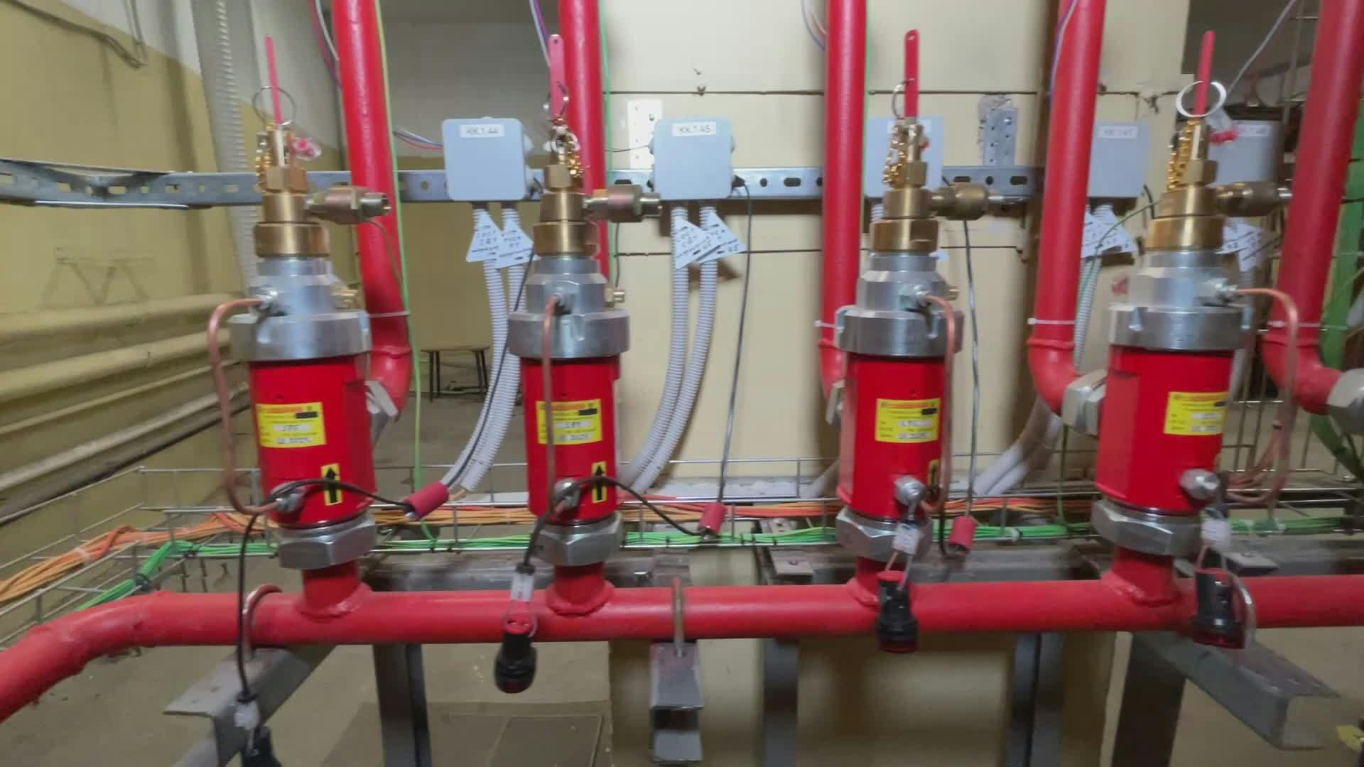 Industrial Gas Cylinder System in Machinery Room Free Stock Video ...