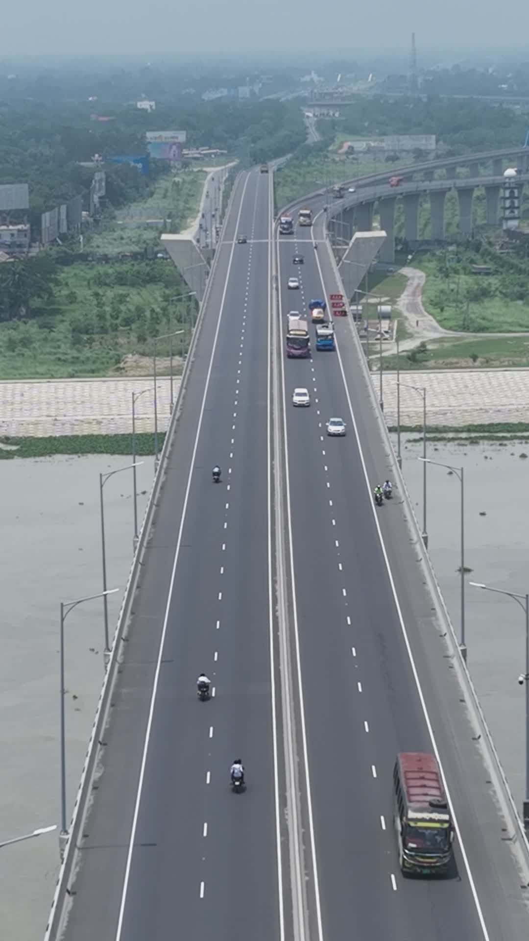 Scenic Aerial View of Padma Bridge, Bangladesh Free Stock Video Footage ...