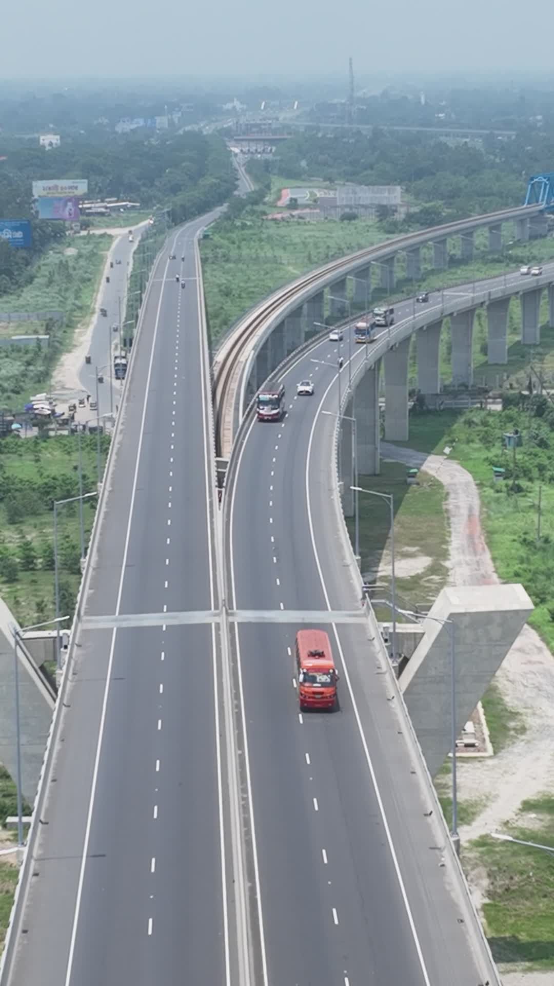 Aerial View of Padma Bridge in Bangladesh Free Stock Video Footage ...