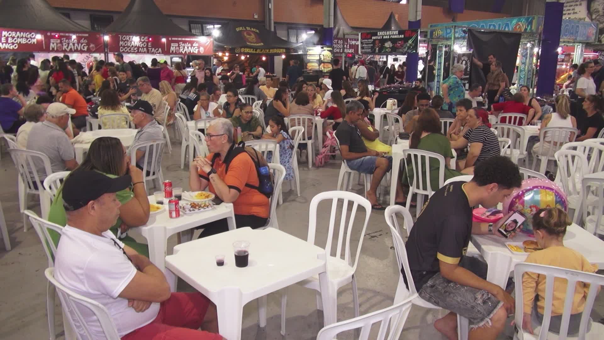 Bustling Indoor Food Court with Diverse Crowd Free Stock Video Footage ...