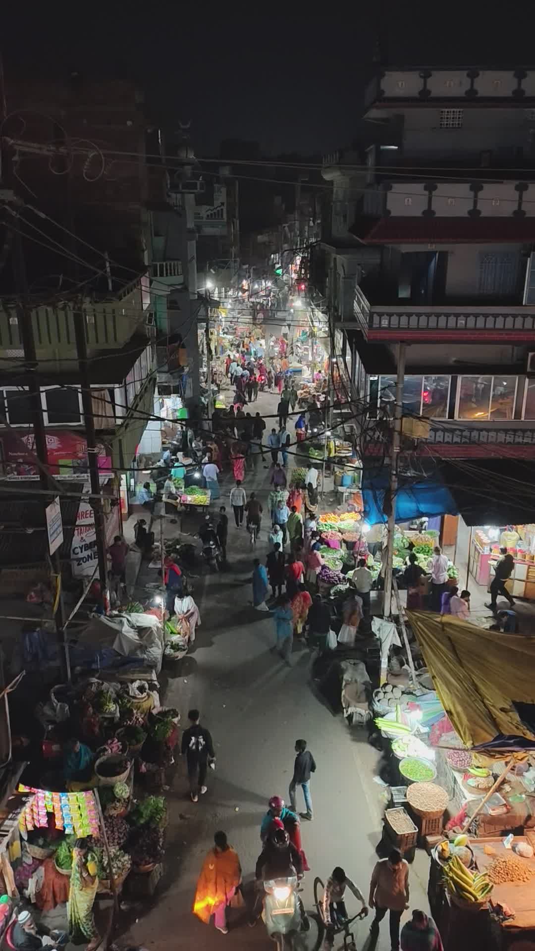 Bustling Night Market Street View Free Stock Video Footage, Royalty ...