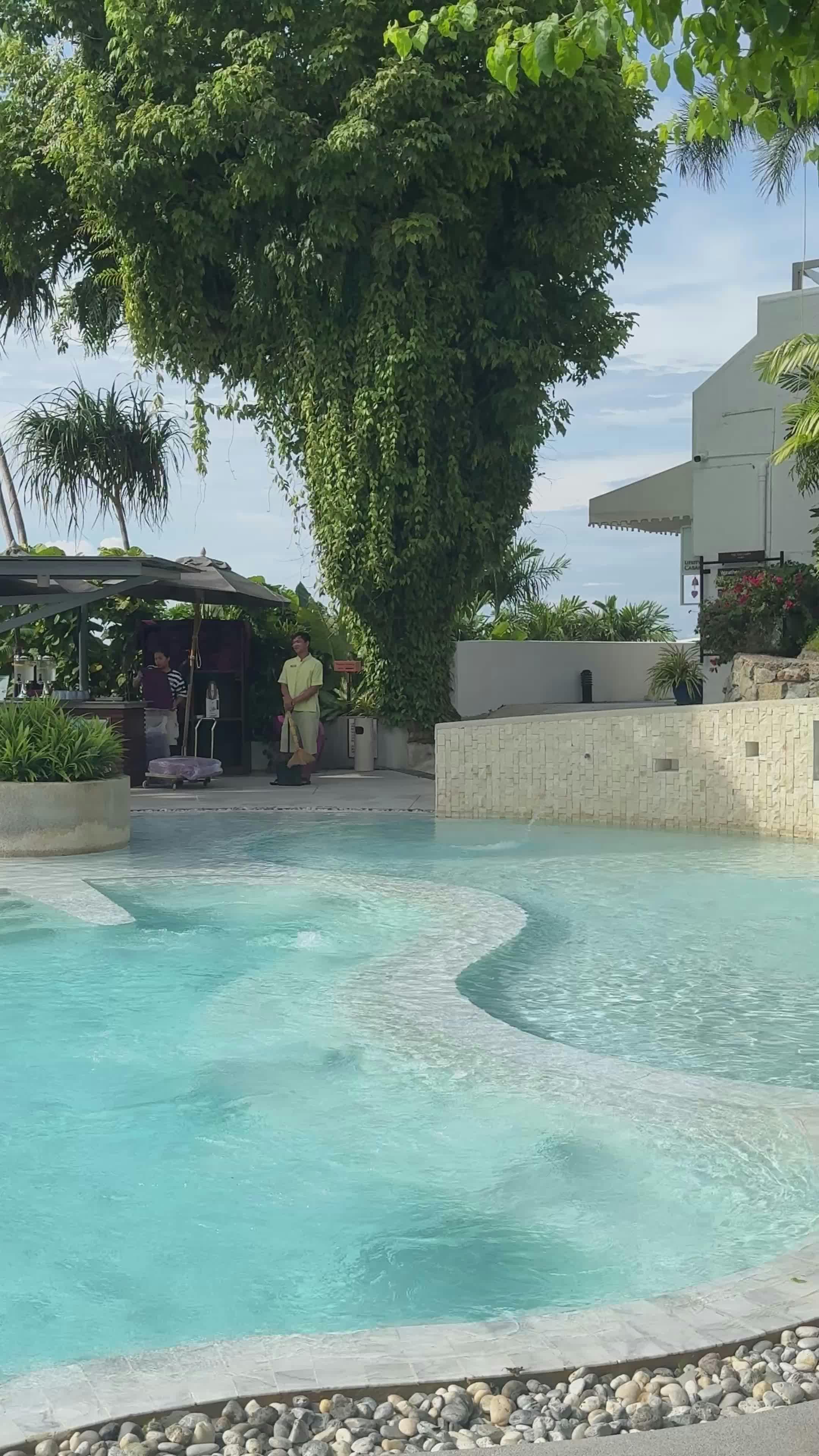 Scenic Luxury Poolside Resort with Lake View Free Stock Video Footage ...
