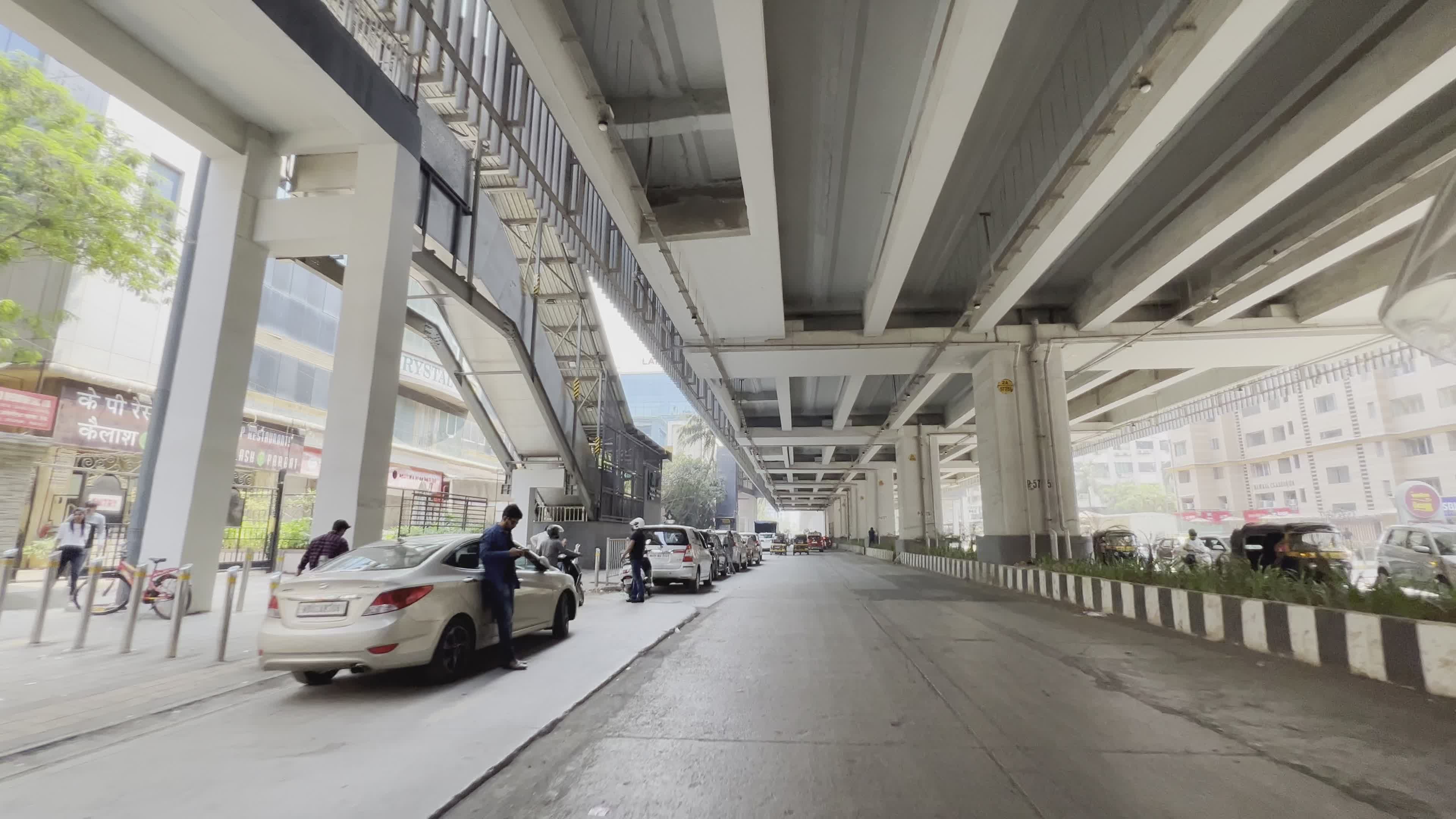 Dynamic Urban Scene Under Mumbai Flyover Free Stock Video Footage ...