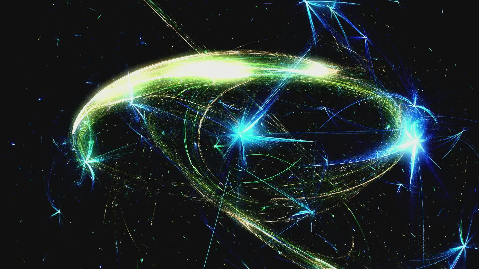 Mesmerizing Abstract Animation of Glowing Rings Free Stock Video ...