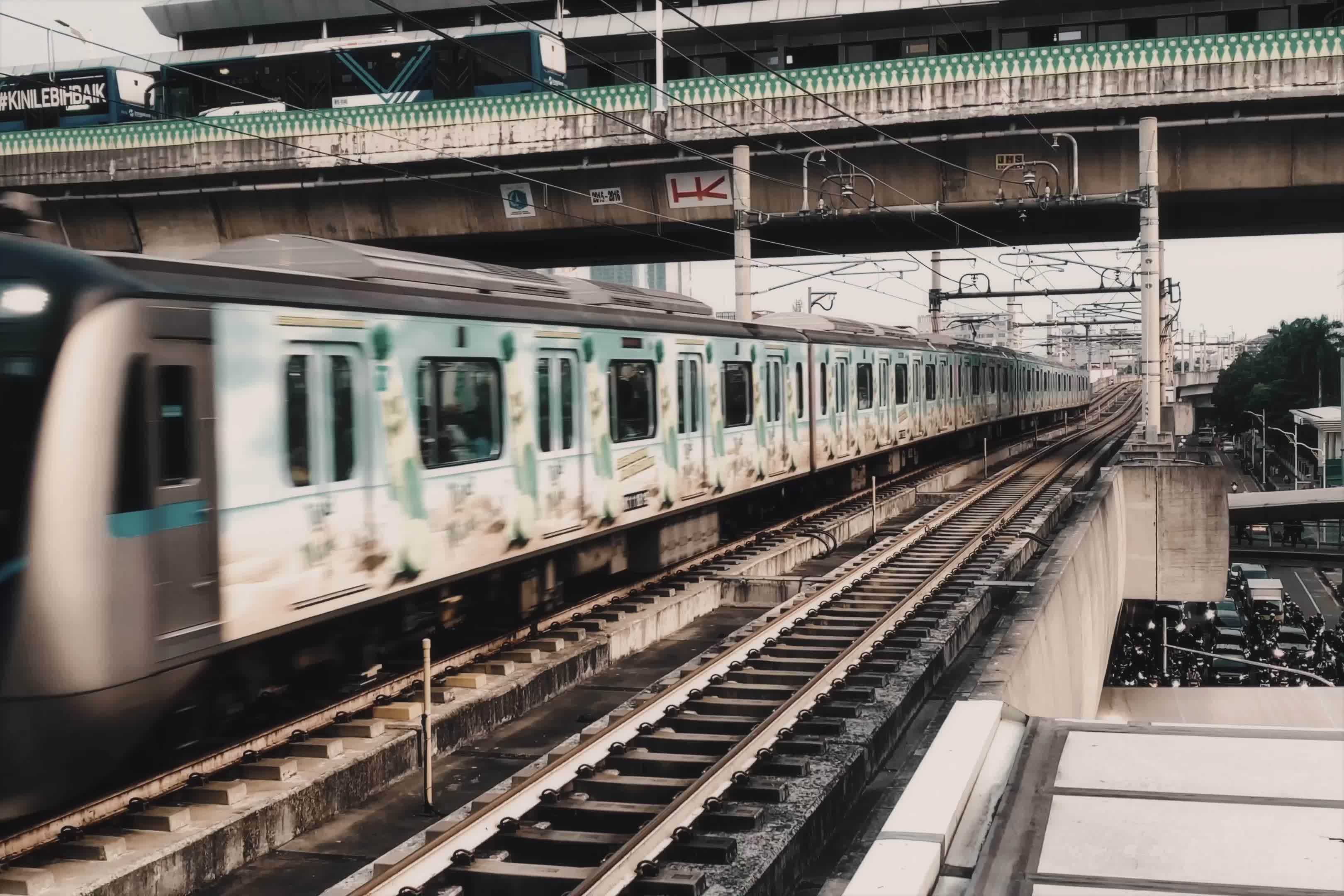 Fast-Moving Train on Urban Railway Free Stock Video Footage, Royalty ...
