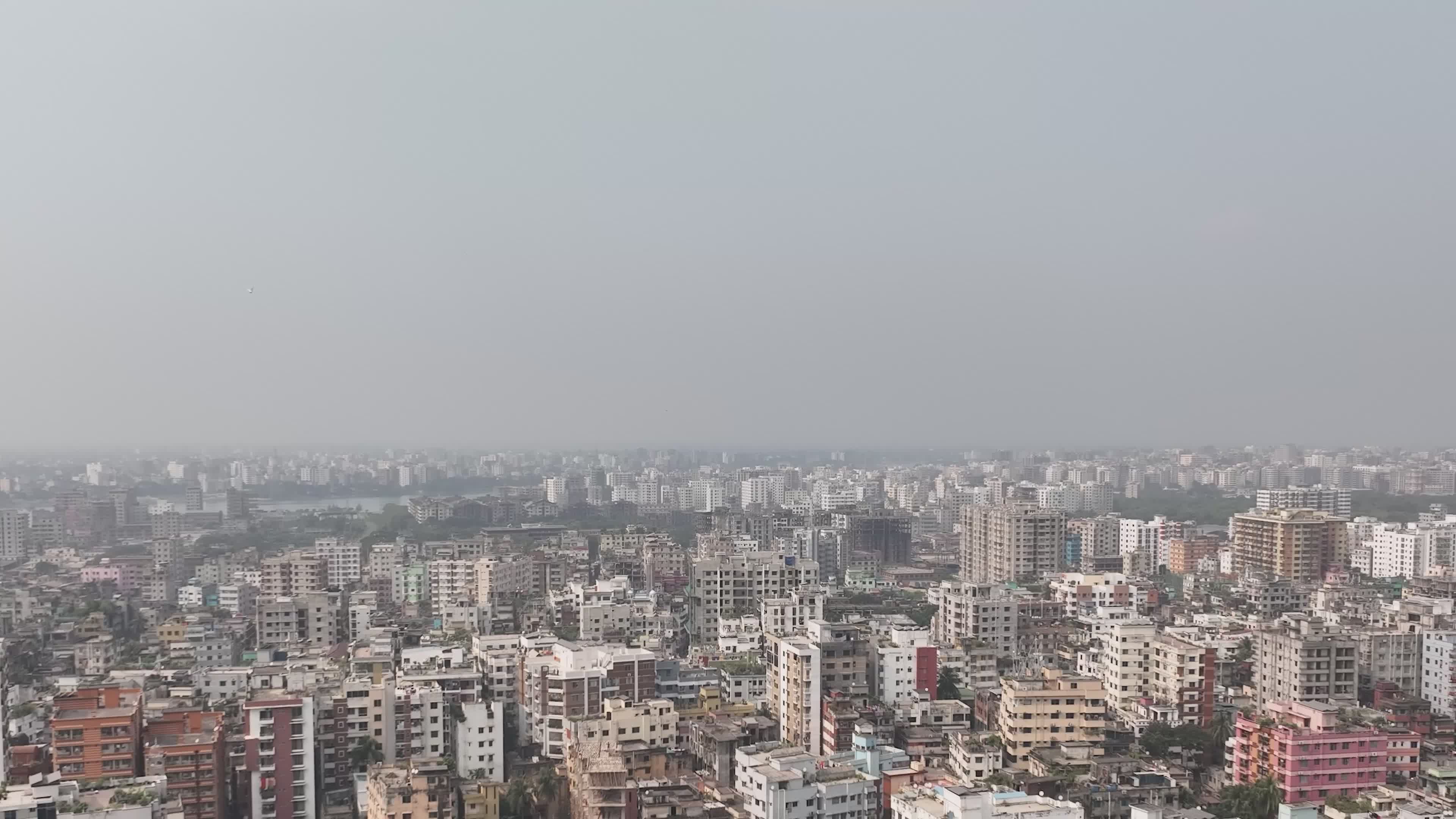 Aerial View of Dhaka City Skyline Free Stock Video Footage, Royalty ...