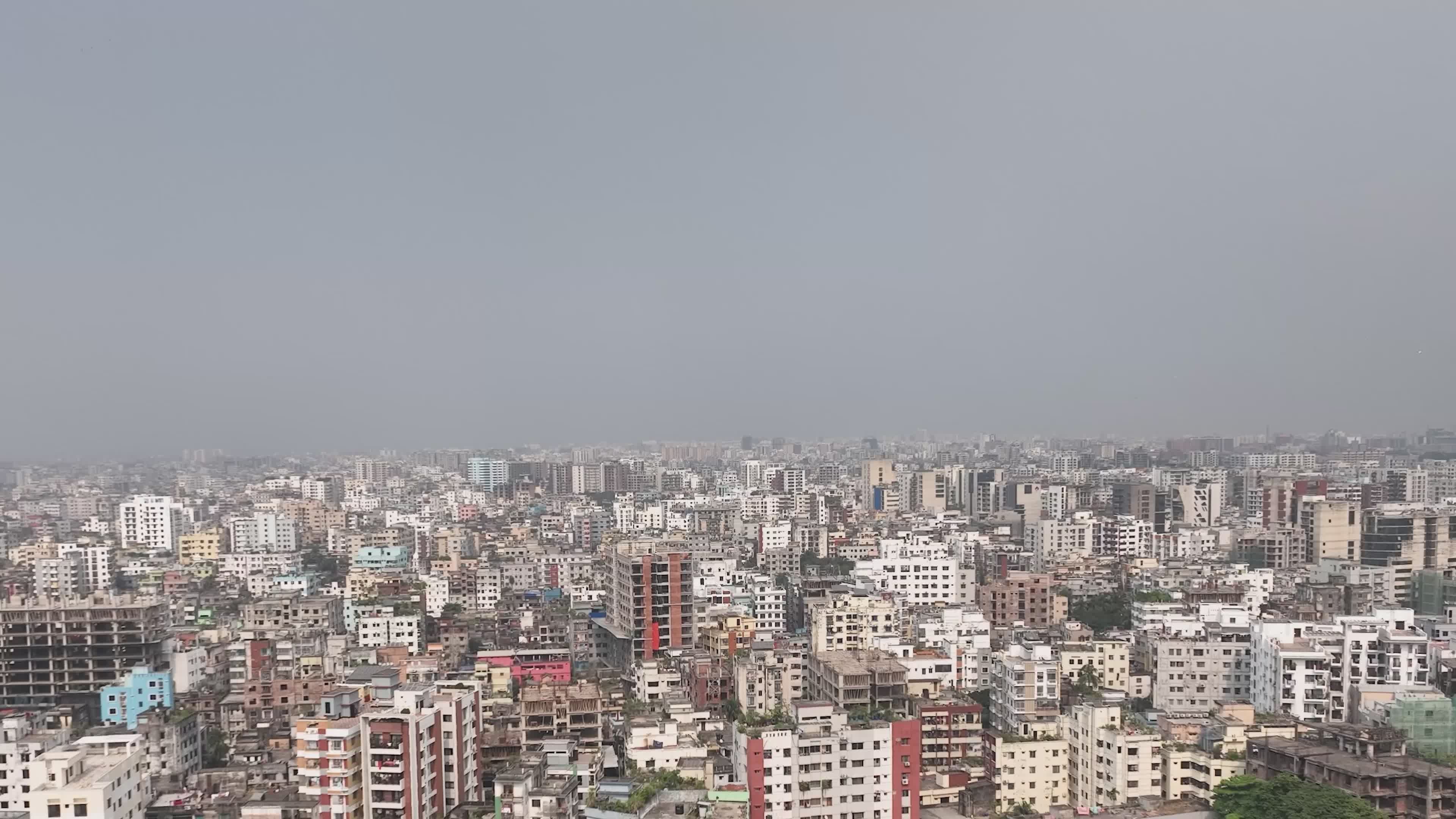 Aerial View of Dhaka City Skyline in Bangladesh Free Stock Video ...