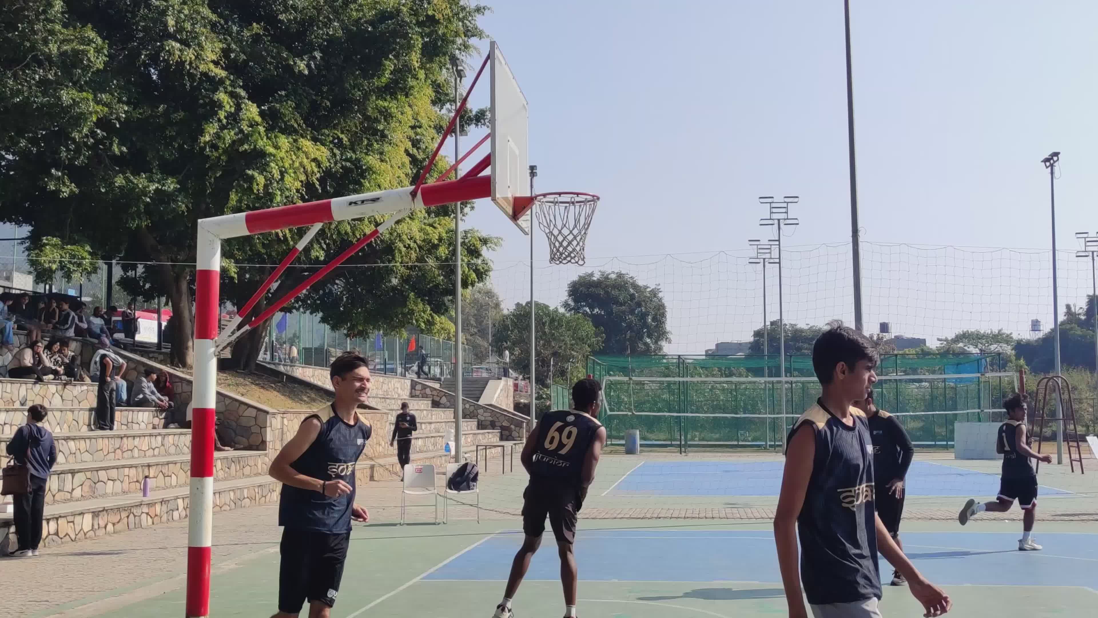 Exciting Outdoor Basketball Game in Daylight Free Stock Video Footage ...