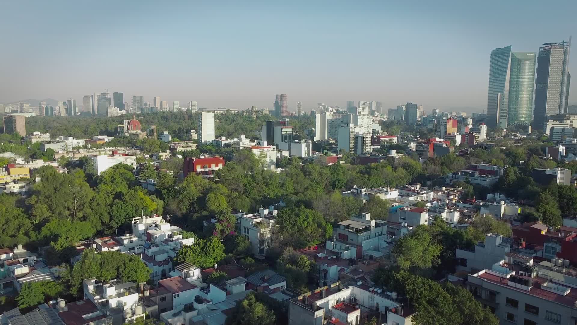 Aerial View of Mexico City Skyline Free Stock Video Footage, Royalty ...