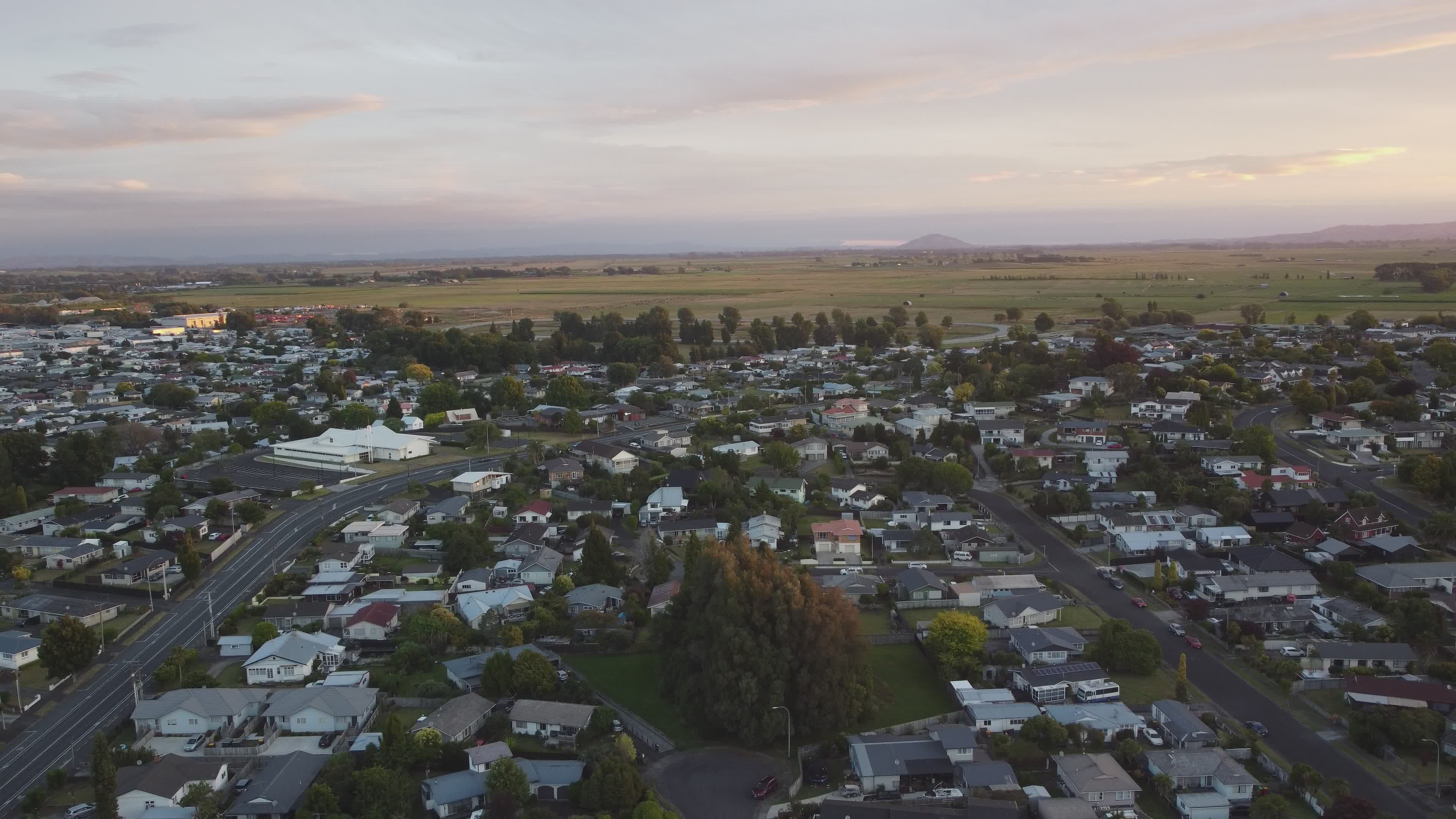 Aerial View of Hamilton New Zealand at Dusk Free Stock Video Footage ...