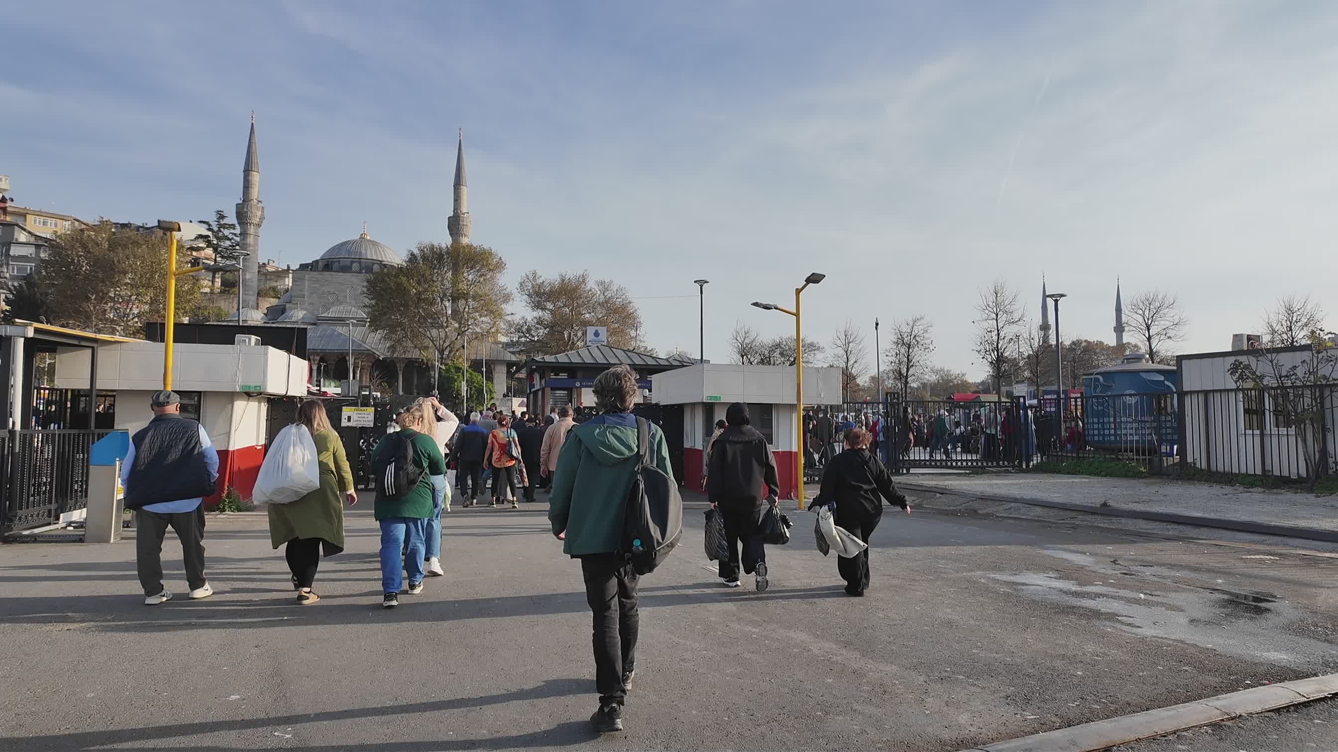 Busy Street Scene Near Mosque in Istanbul Free Stock Video Footage ...