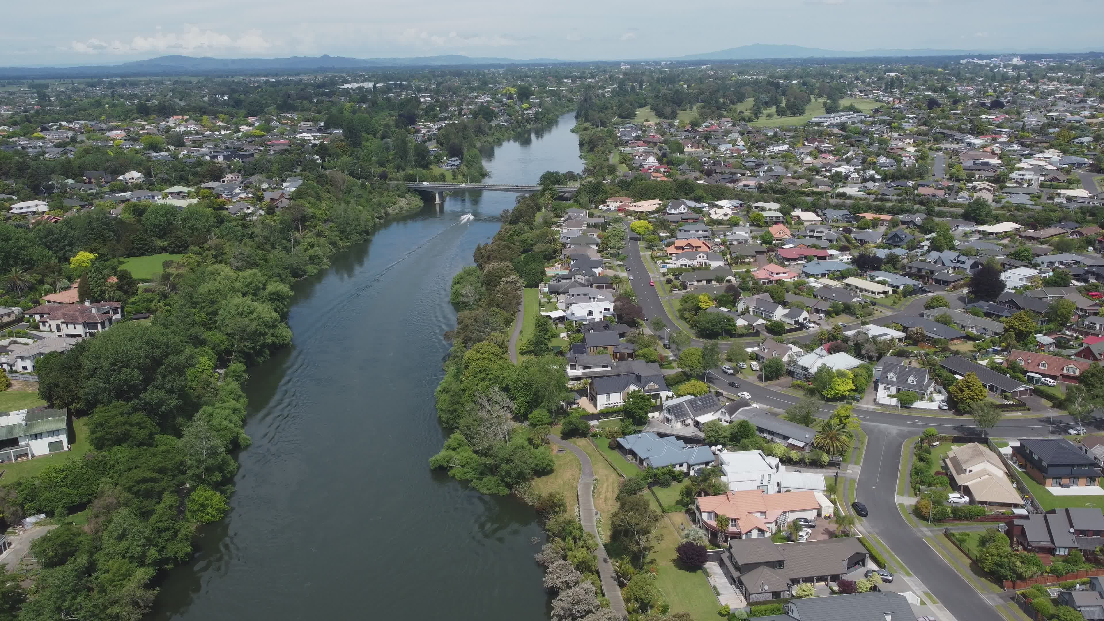 Scenic Aerial View of Hamilton, New Zealand Free Stock Video Footage ...