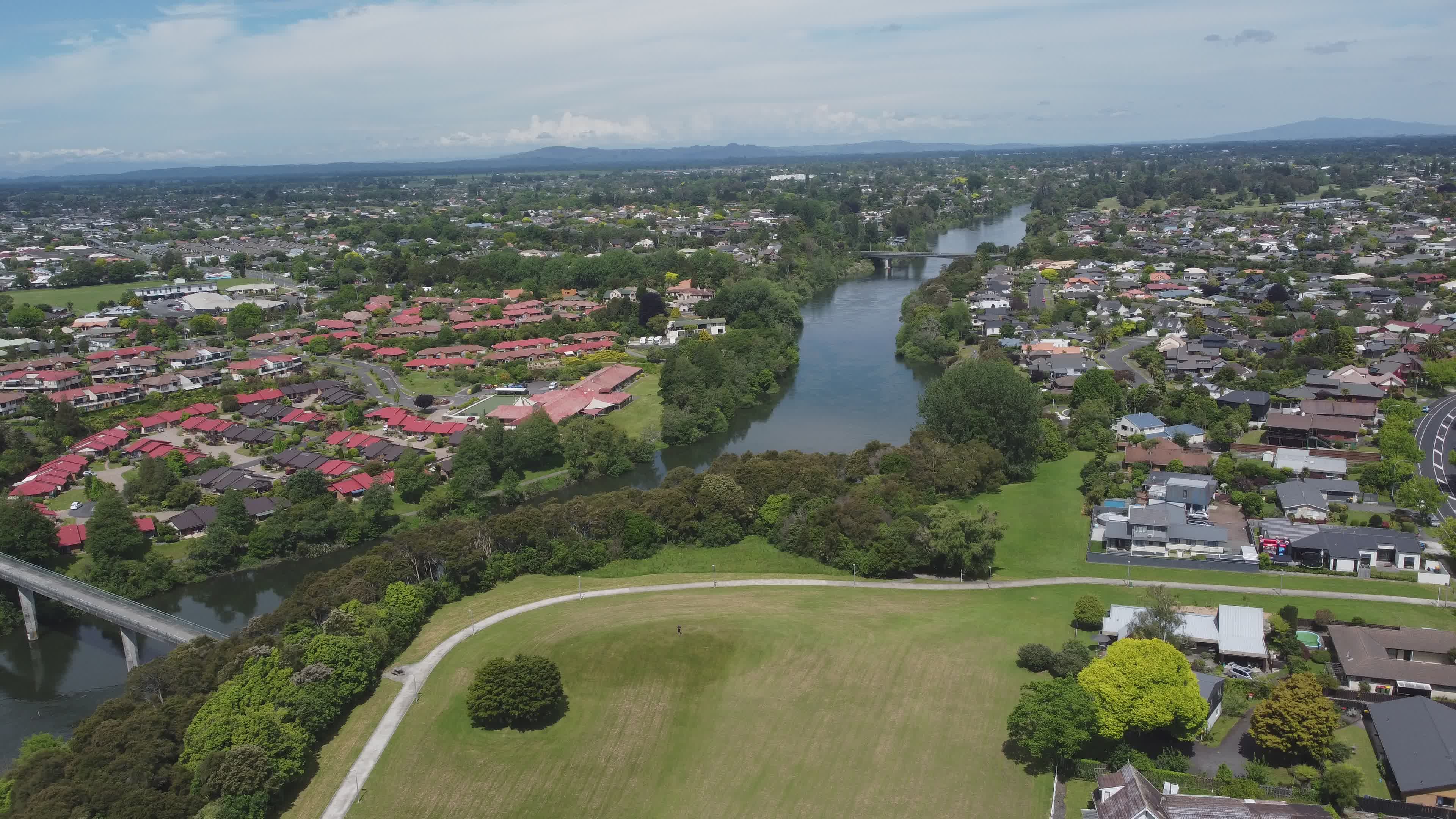 Scenic Aerial View of Hamilton, New Zealand Free Stock Video Footage ...