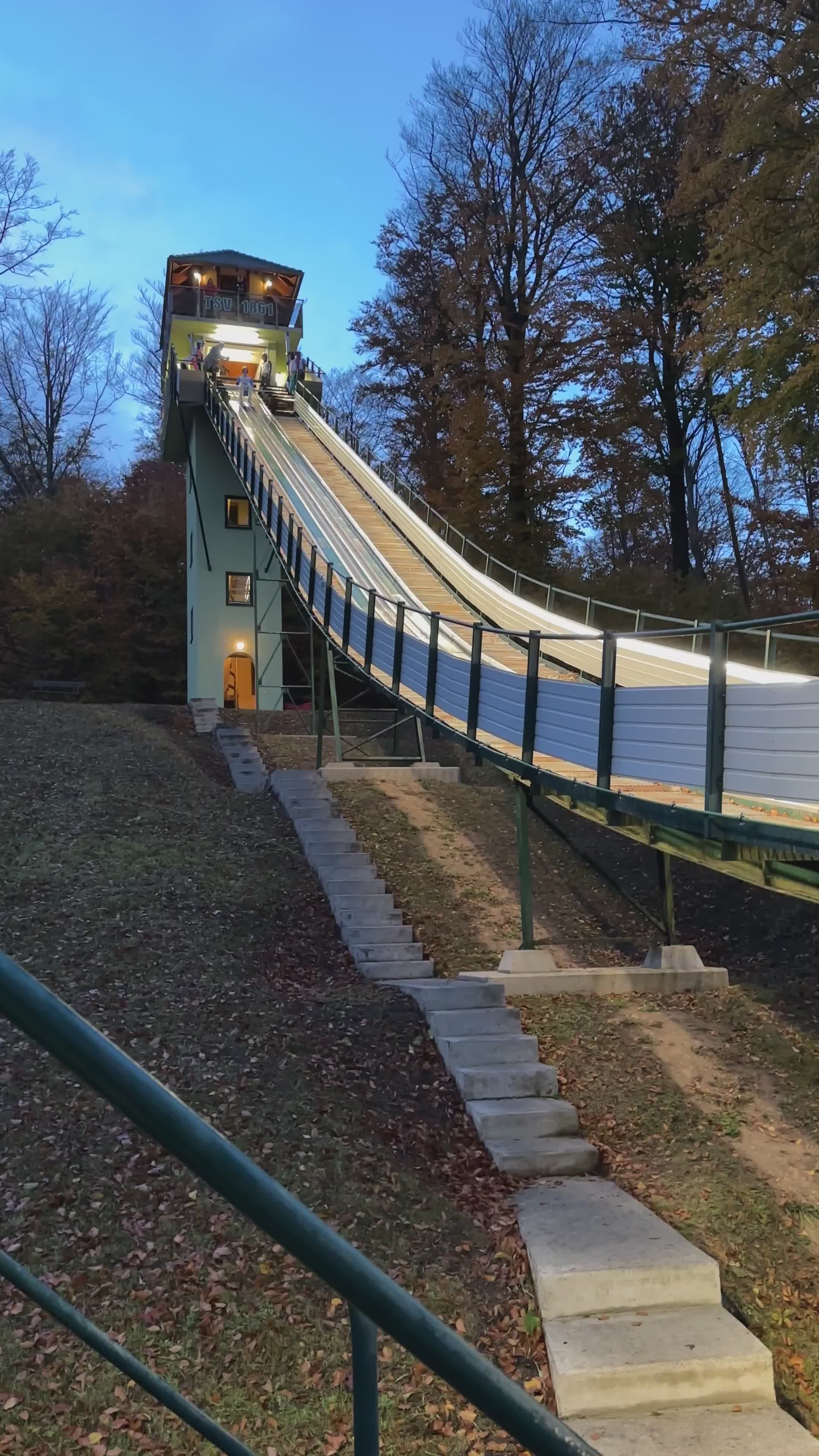 Ski Jumping Ramp in Autumn Setting Free Stock Video Footage, Royalty ...
