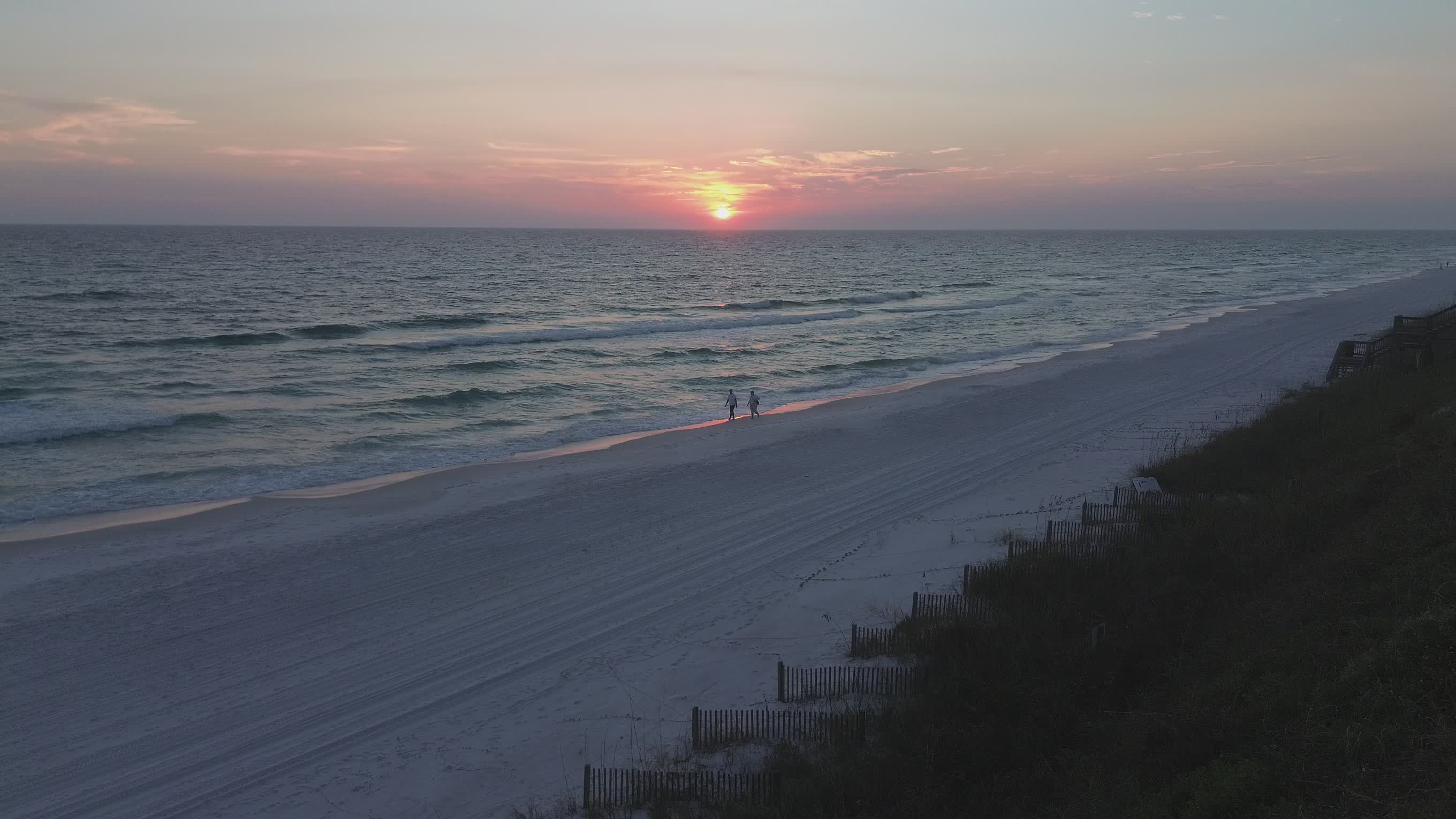 Serene Beach Sunset Walk on the Gulf Coast Free Stock Video Footage ...