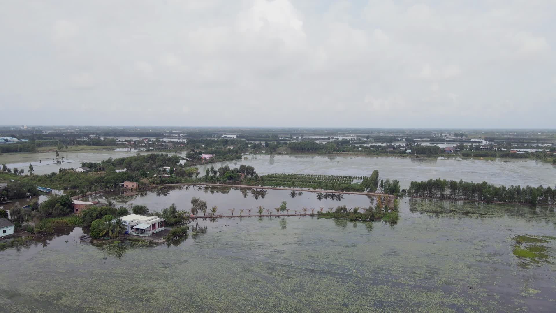 Aerial View of Flooded Rural Lands Free Stock Video Footage, Royalty ...