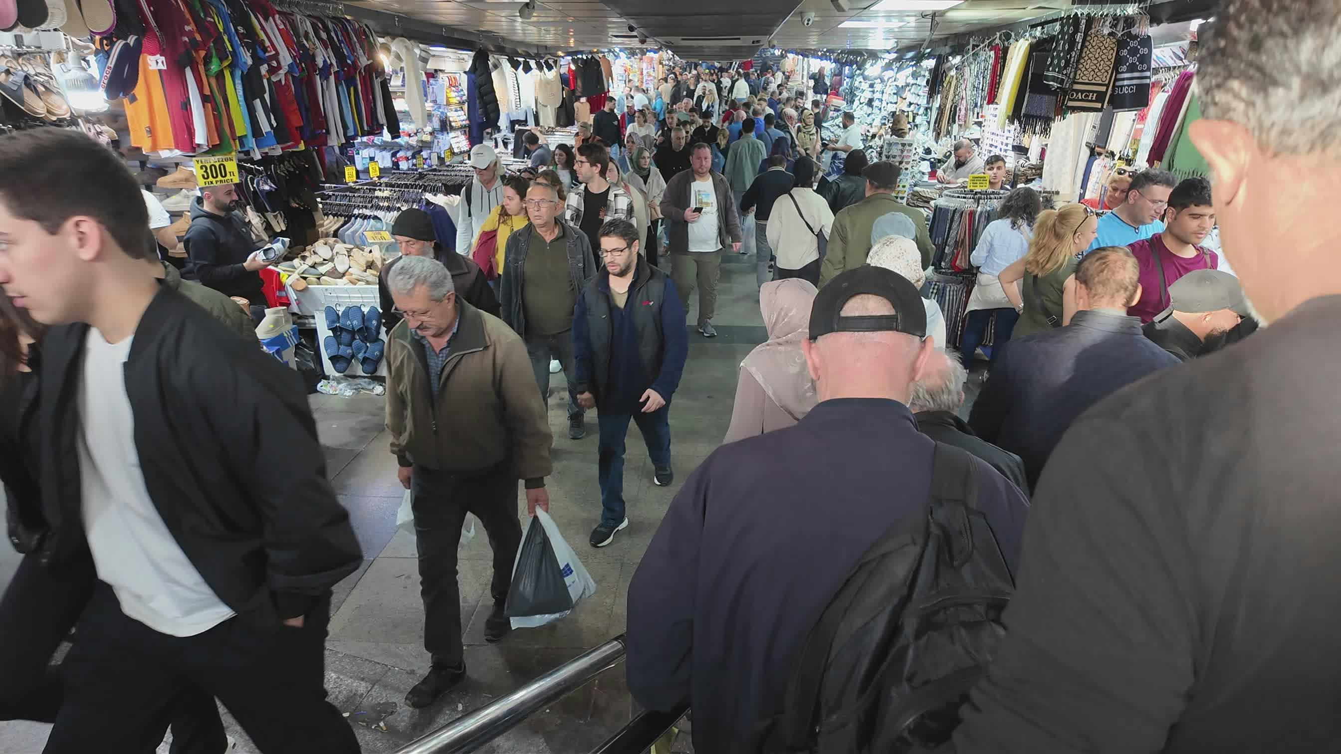 Busy Market Scene with Shoppers and Vendors Free Stock Video Footage ...