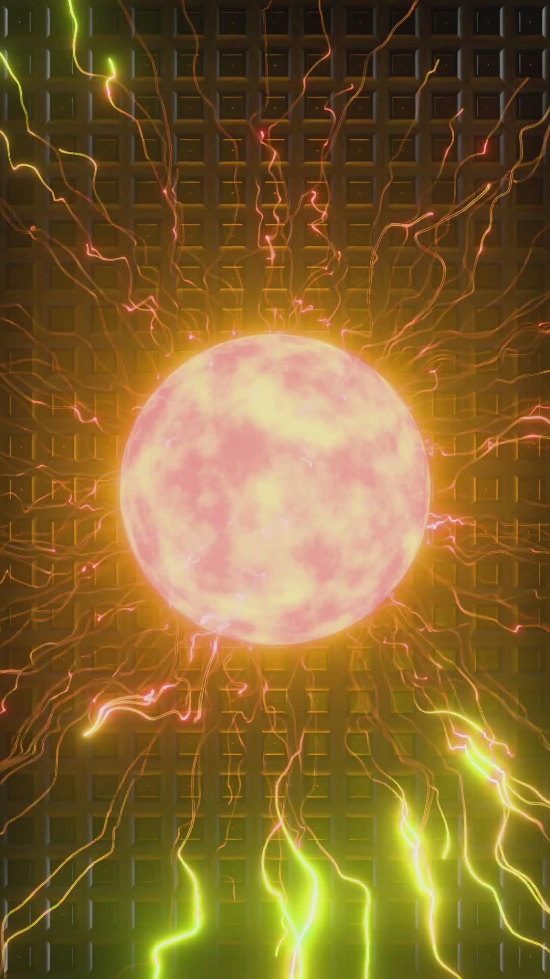 Vibrant Electric Energy Sphere Animation Free Stock Video Footage ...