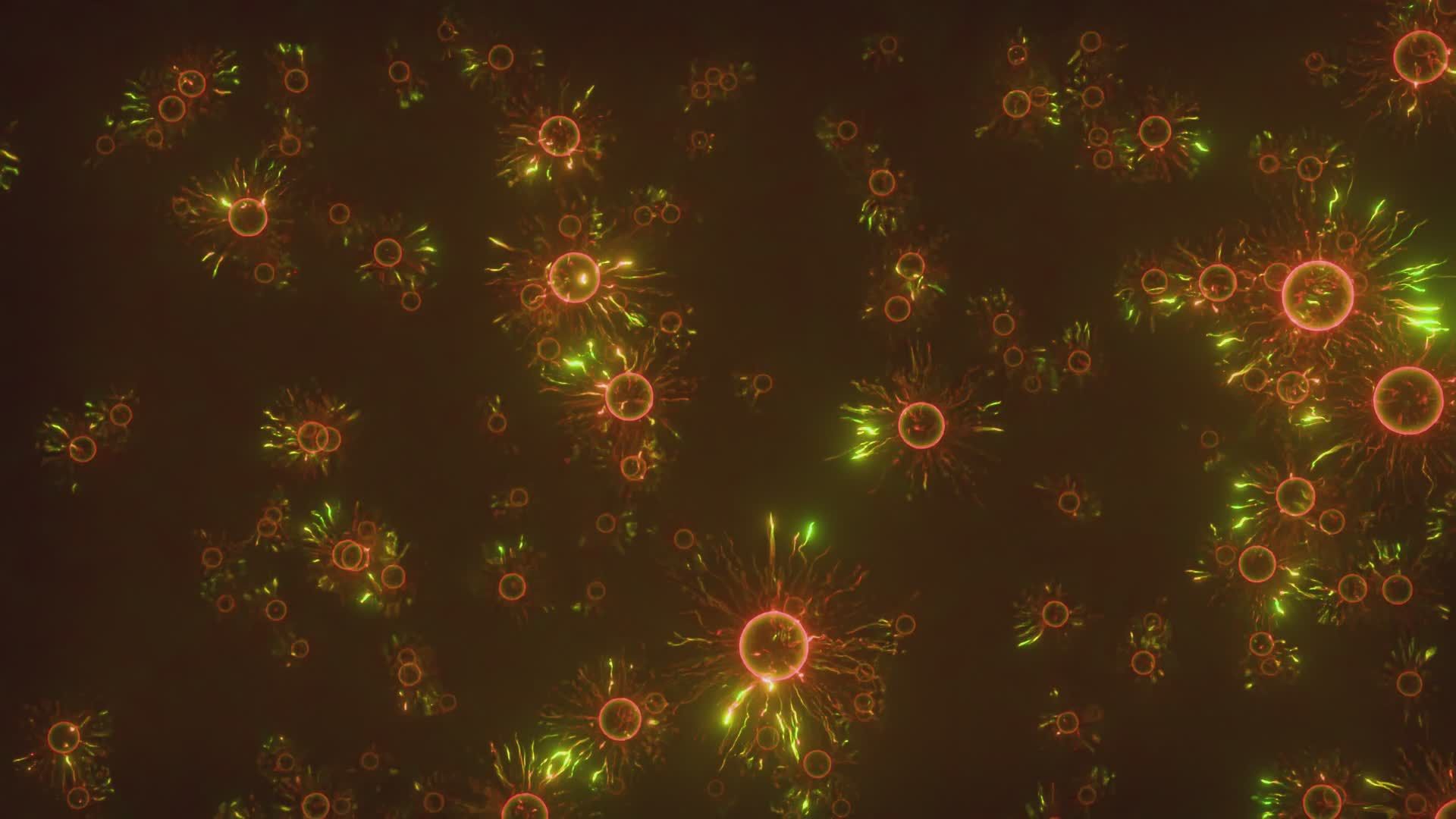 Abstract Glowing Cells Animation Free Stock Video Footage, Royalty-Free ...