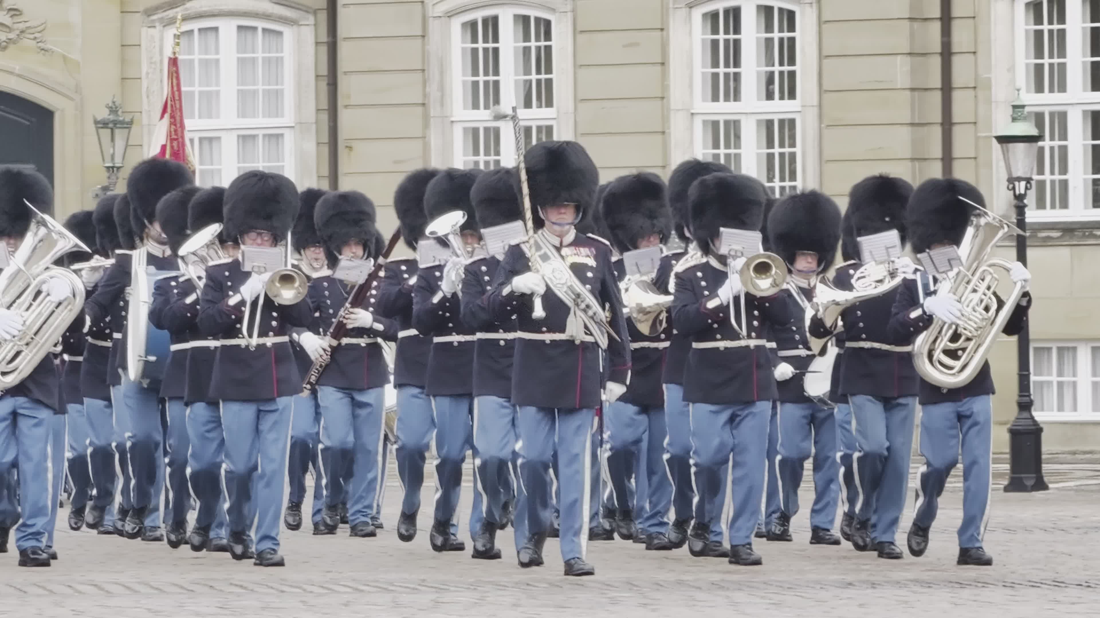 Royal Guard Marching Band in Formation Free Stock Video Footage ...