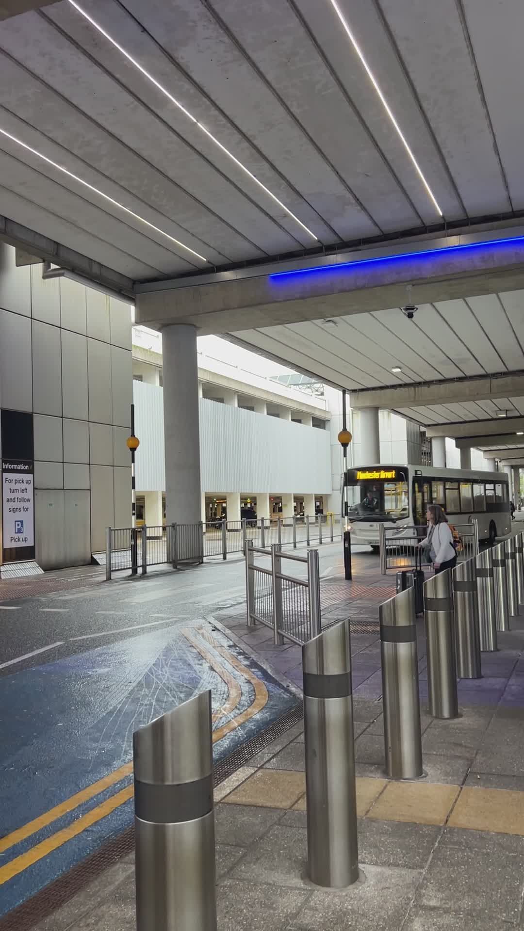 Modern Airport Shuttle Bus Terminal Scene Free Stock Video Footage ...