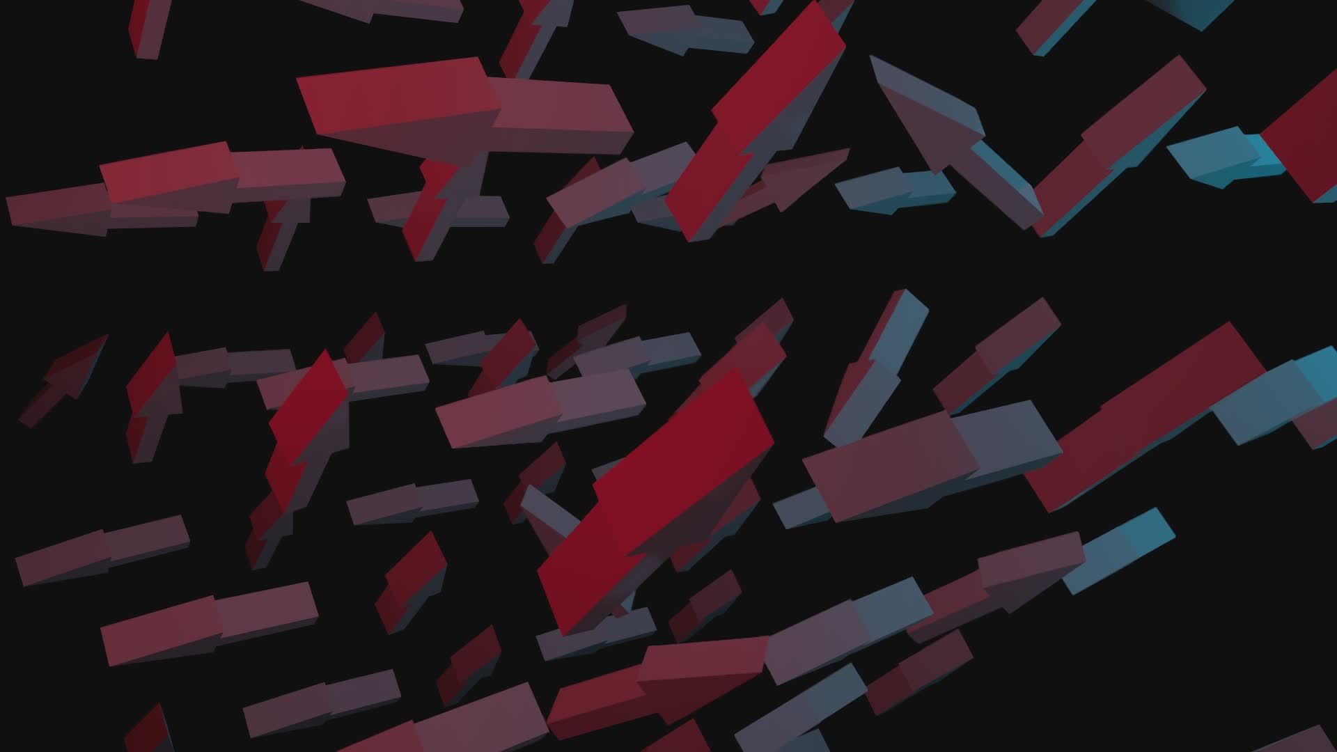 Abstract 3D Floating Arrows in Motion Free Stock Video Footage, Royalty ...