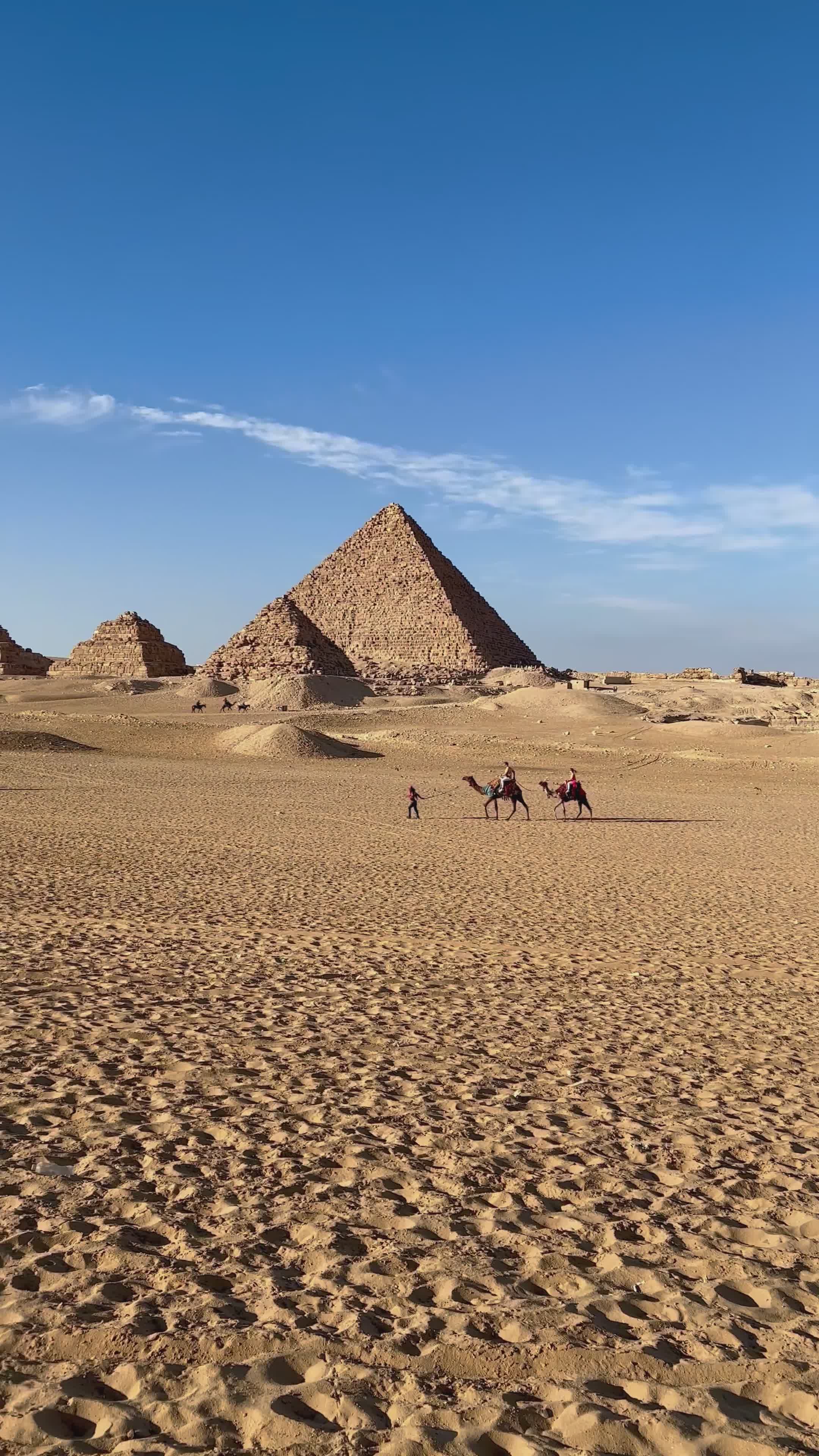 Stunning View of the Pyramids of Giza Free Stock Video Footage, Royalty ...