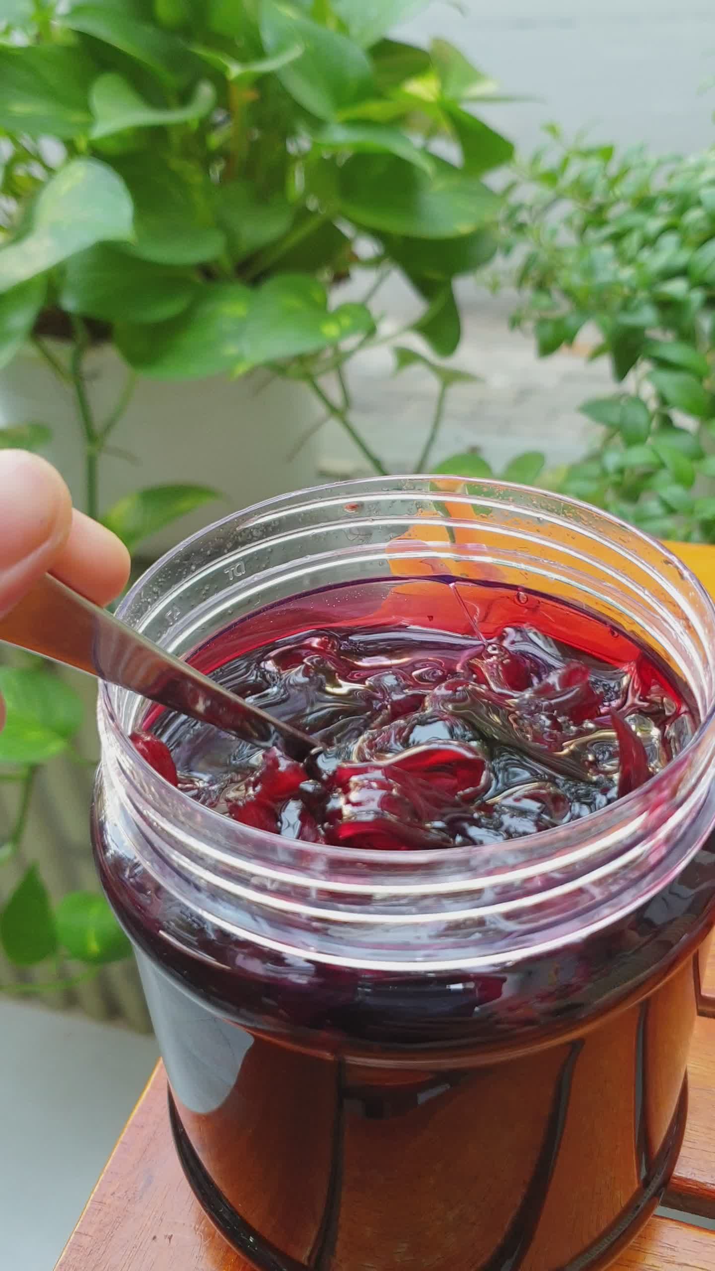 Stirring Freshly Made Roselle Jam Outdoors Free Stock Video Footage ...