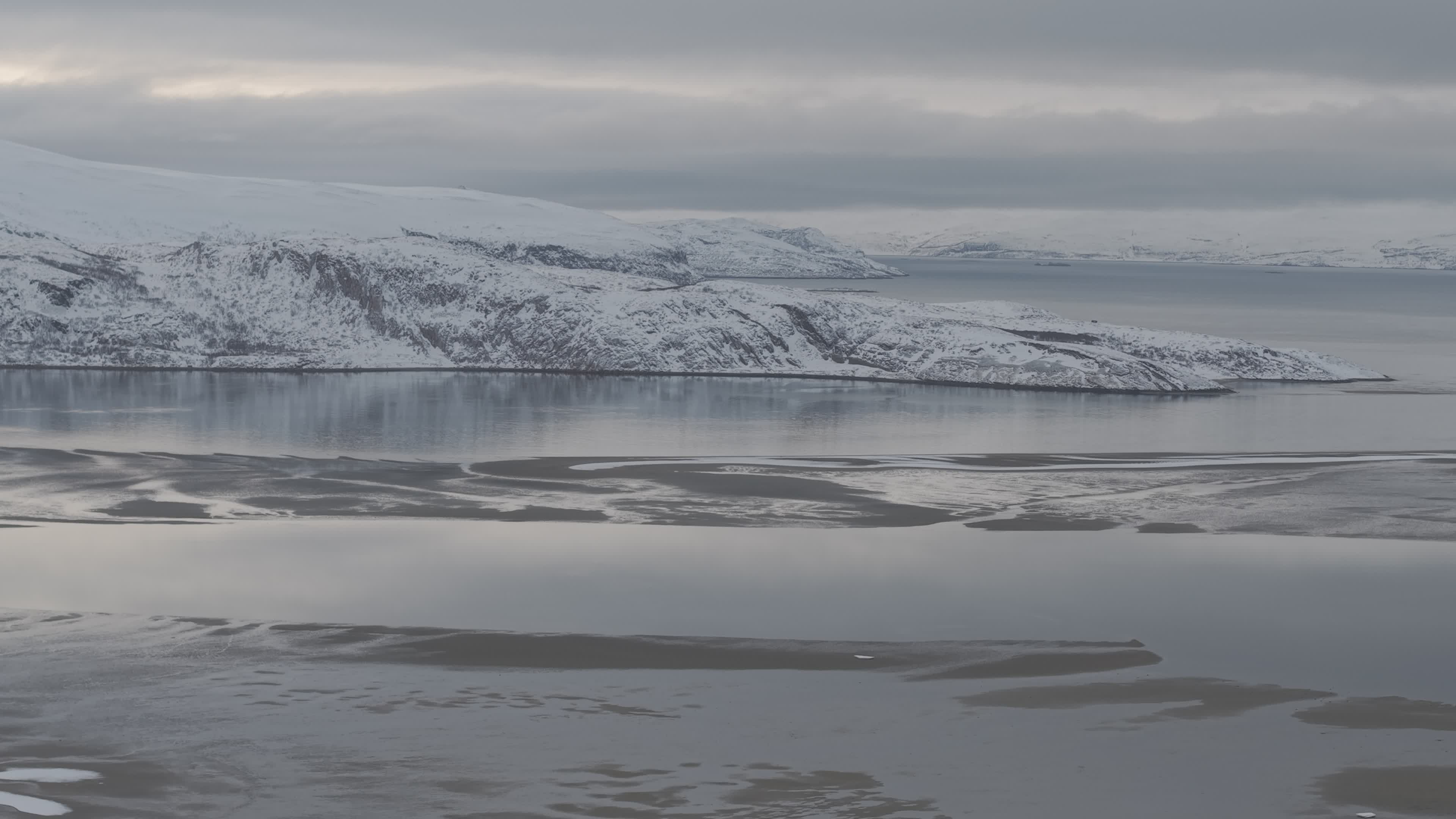 Tranquil Frozen Coastline in Winter Free Stock Video Footage, Royalty ...