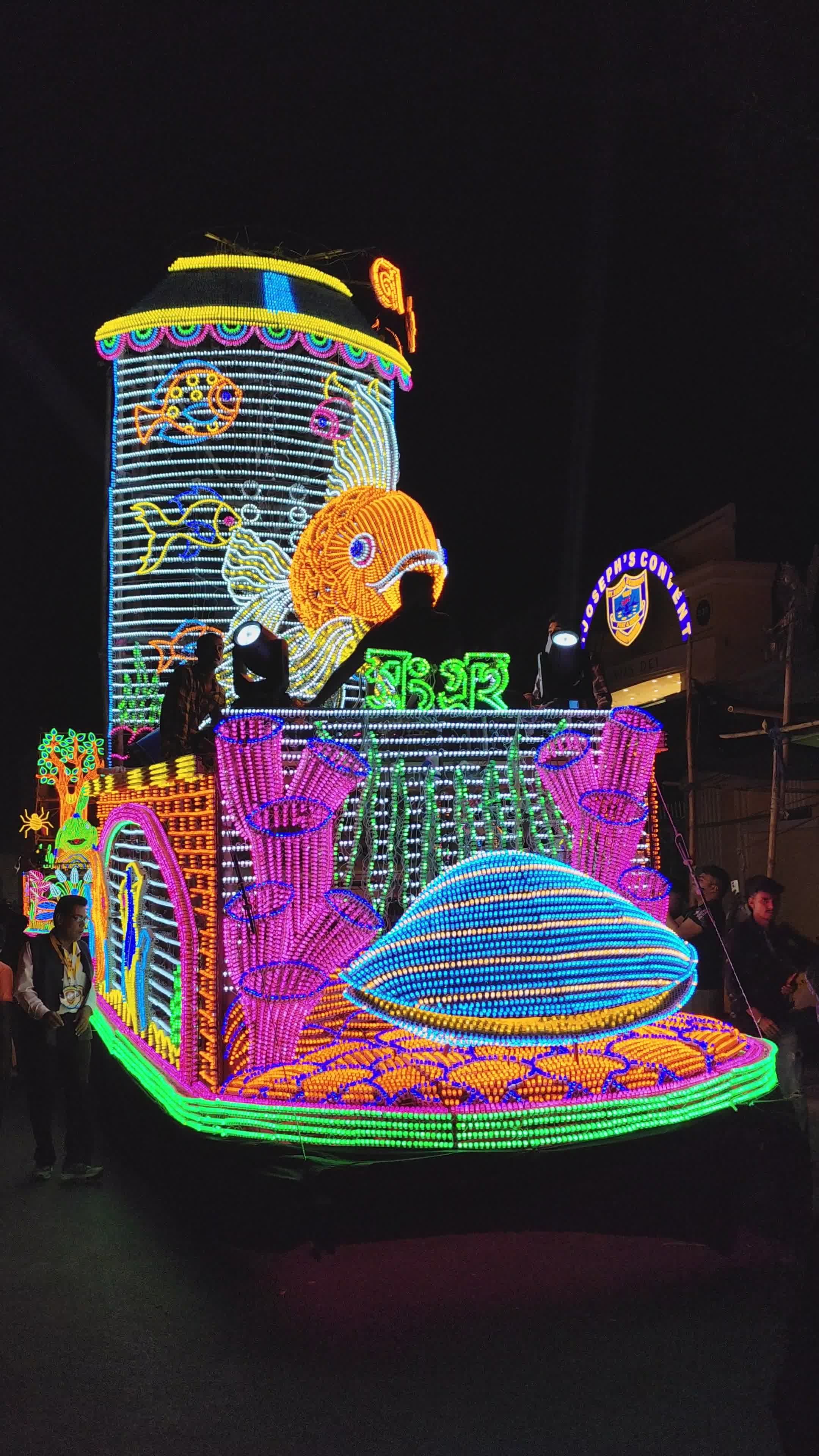 Vibrant Night Parade Float with LED Lights Free Stock Video Footage ...