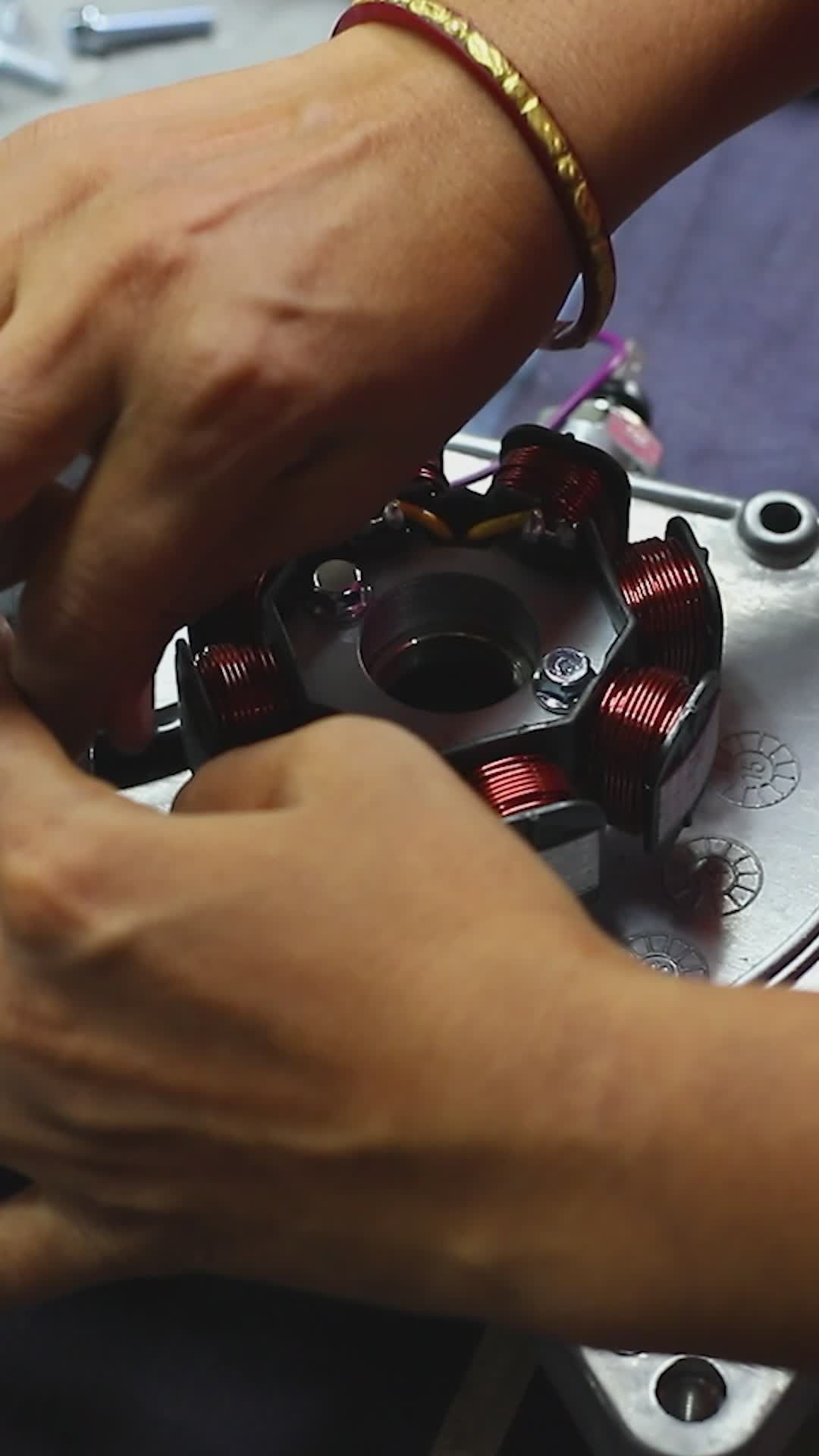 Precision Assembly of Motorcycle Engine Components Free Stock Video ...