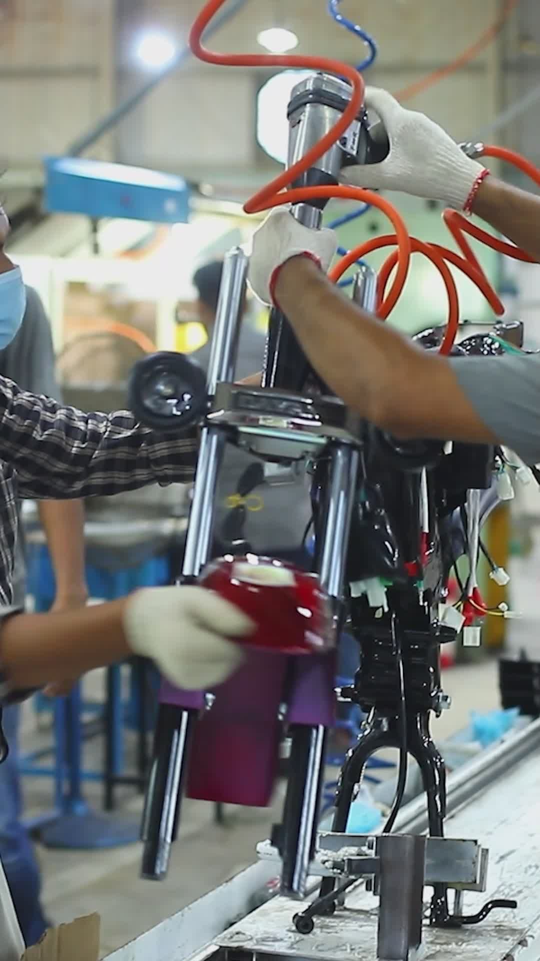 High-Quality Motorcycle Assembly Process Free Stock Video Footage ...