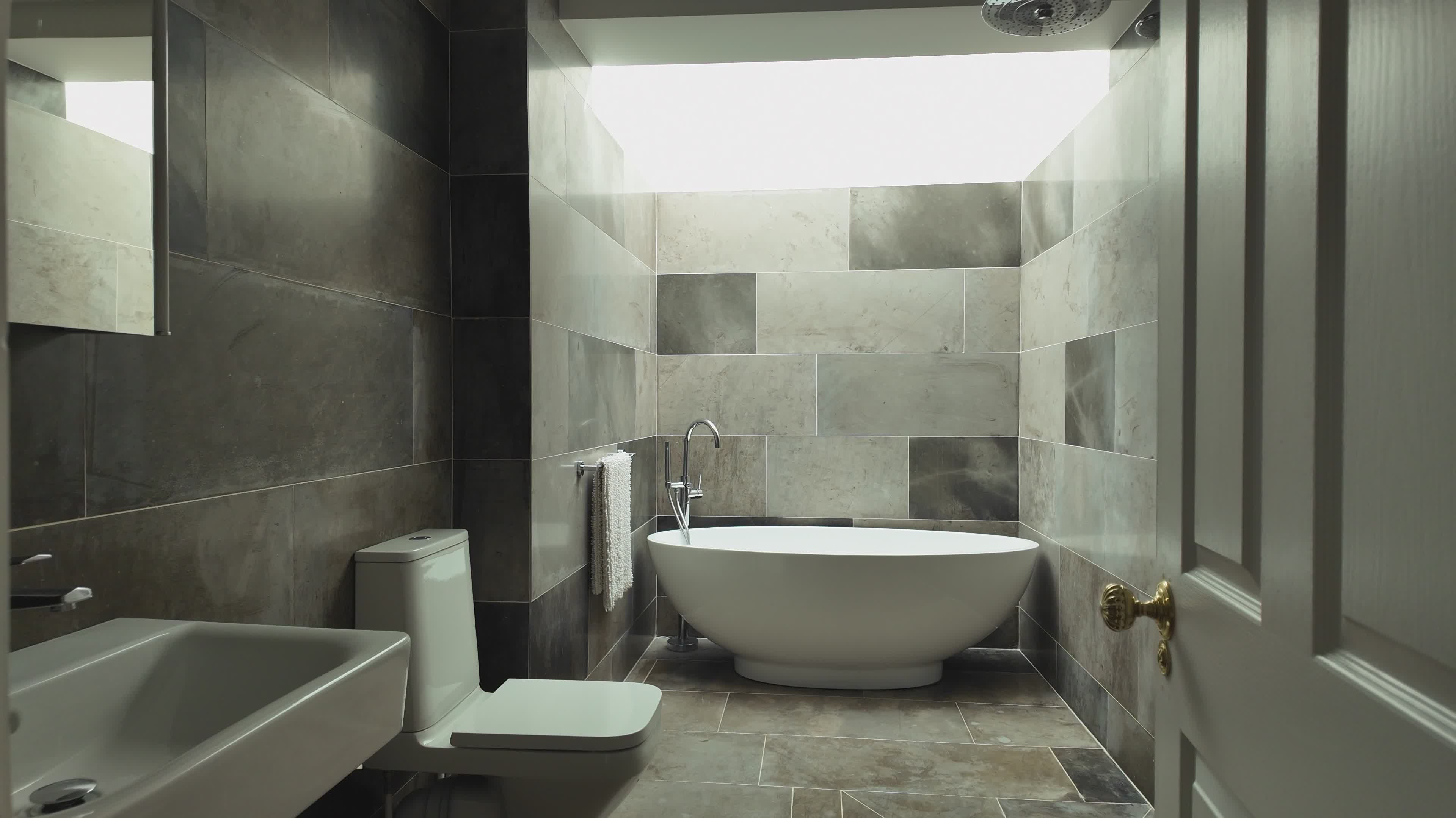 Modern Bathroom with Elegant Fixtures Free Stock Video Footage, Royalty ...