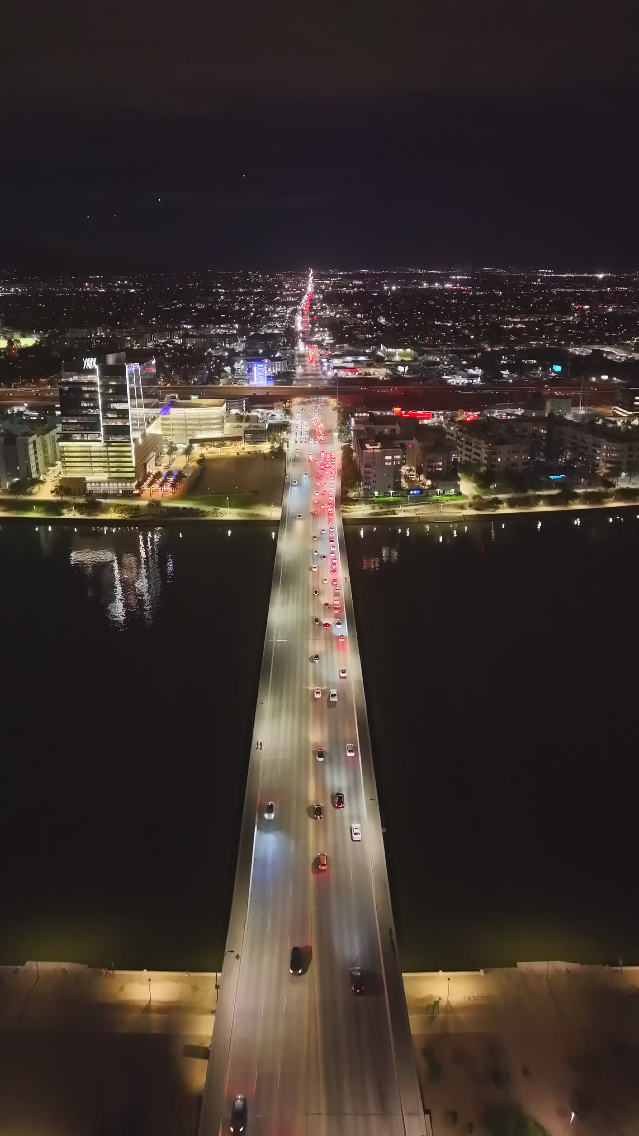 Stunning Night Aerial View of Phoenix Cityscape Free Stock Video ...