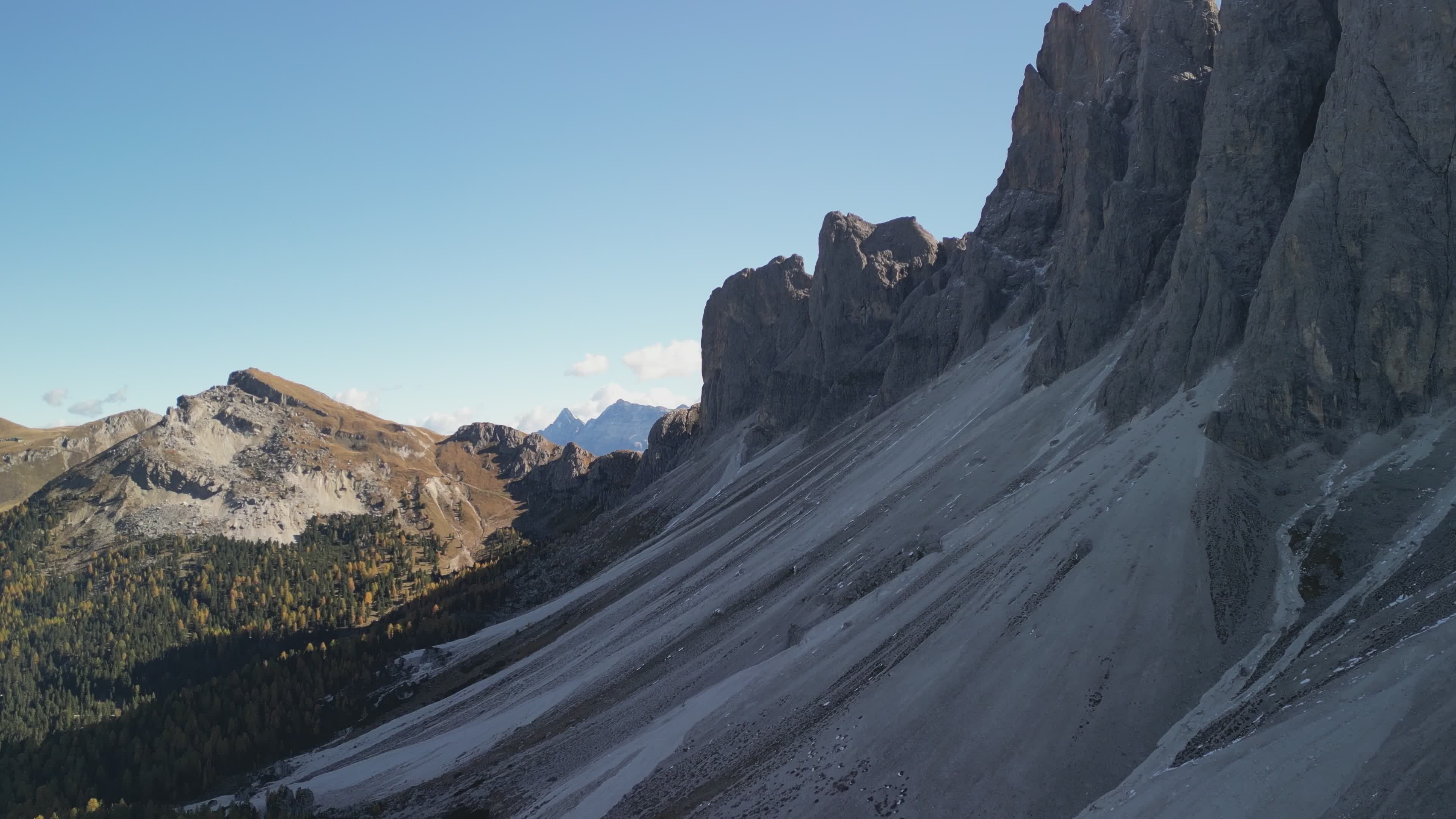 Stunning Aerial View of Dolomites in Fall Free Stock Video Footage ...