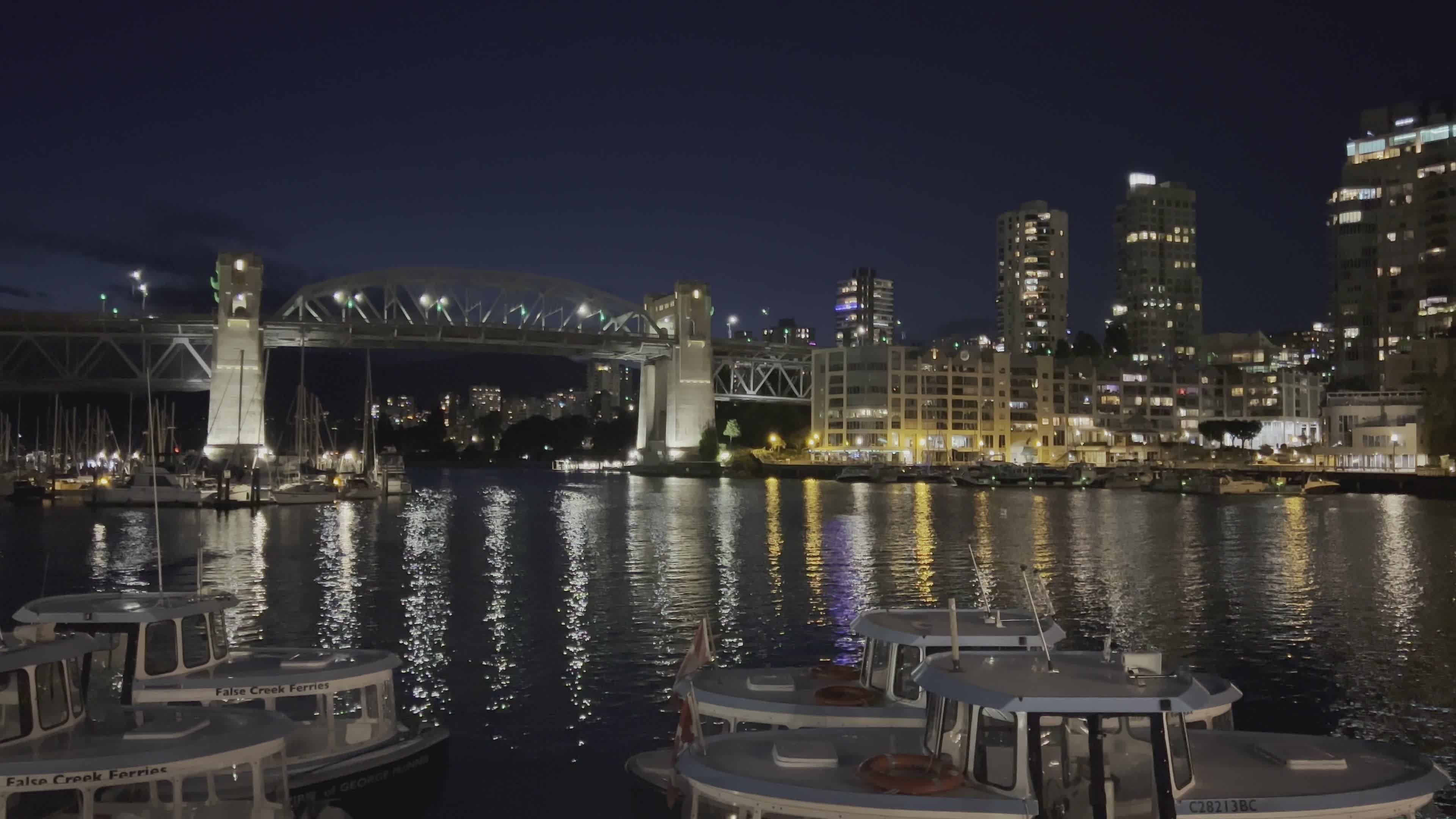Vancouver's Iconic Burrard Bridge at Night Free Stock Video Footage ...
