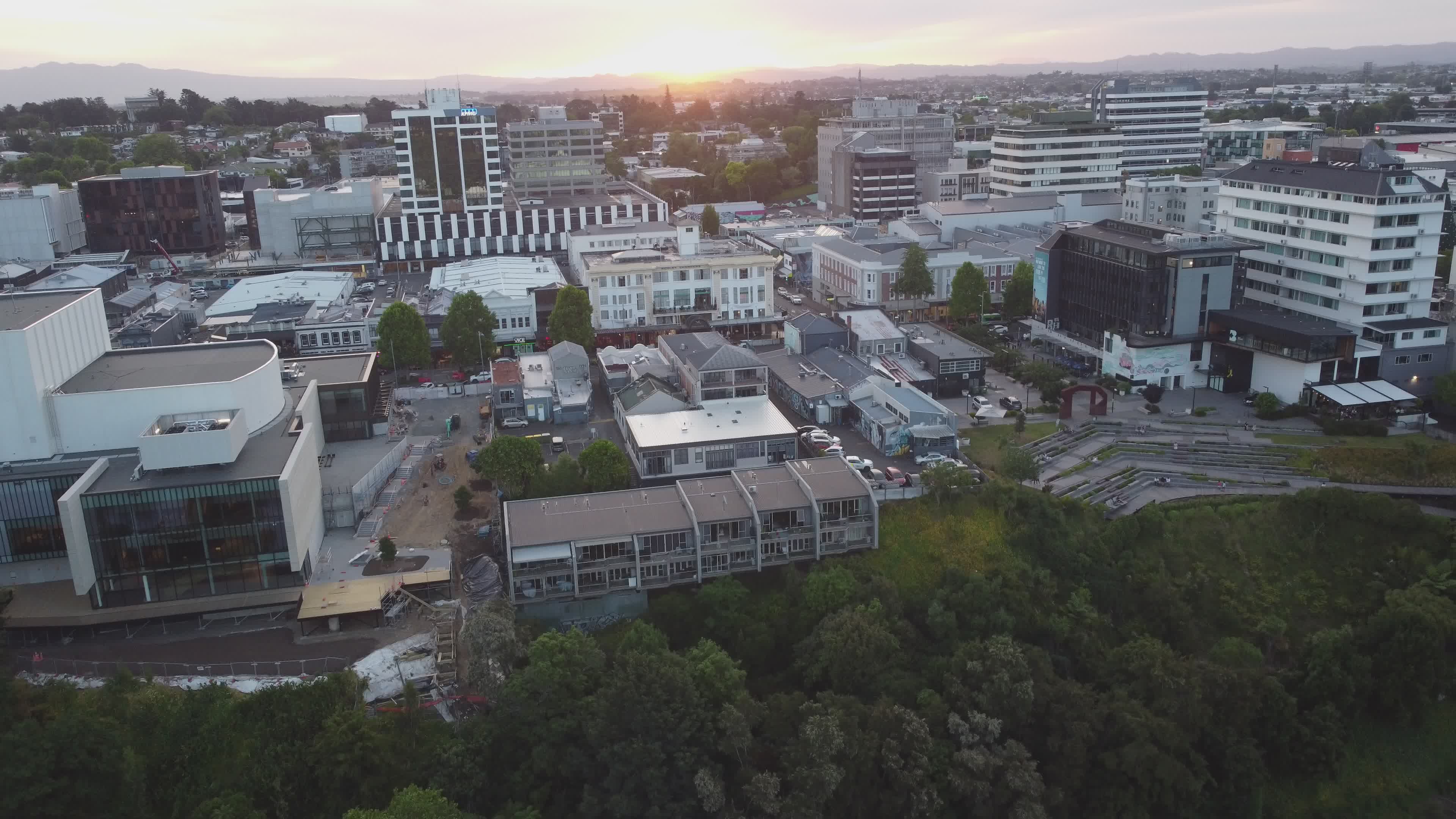 Hamilton City Aerial Sunset View in 4K Free Stock Video Footage ...