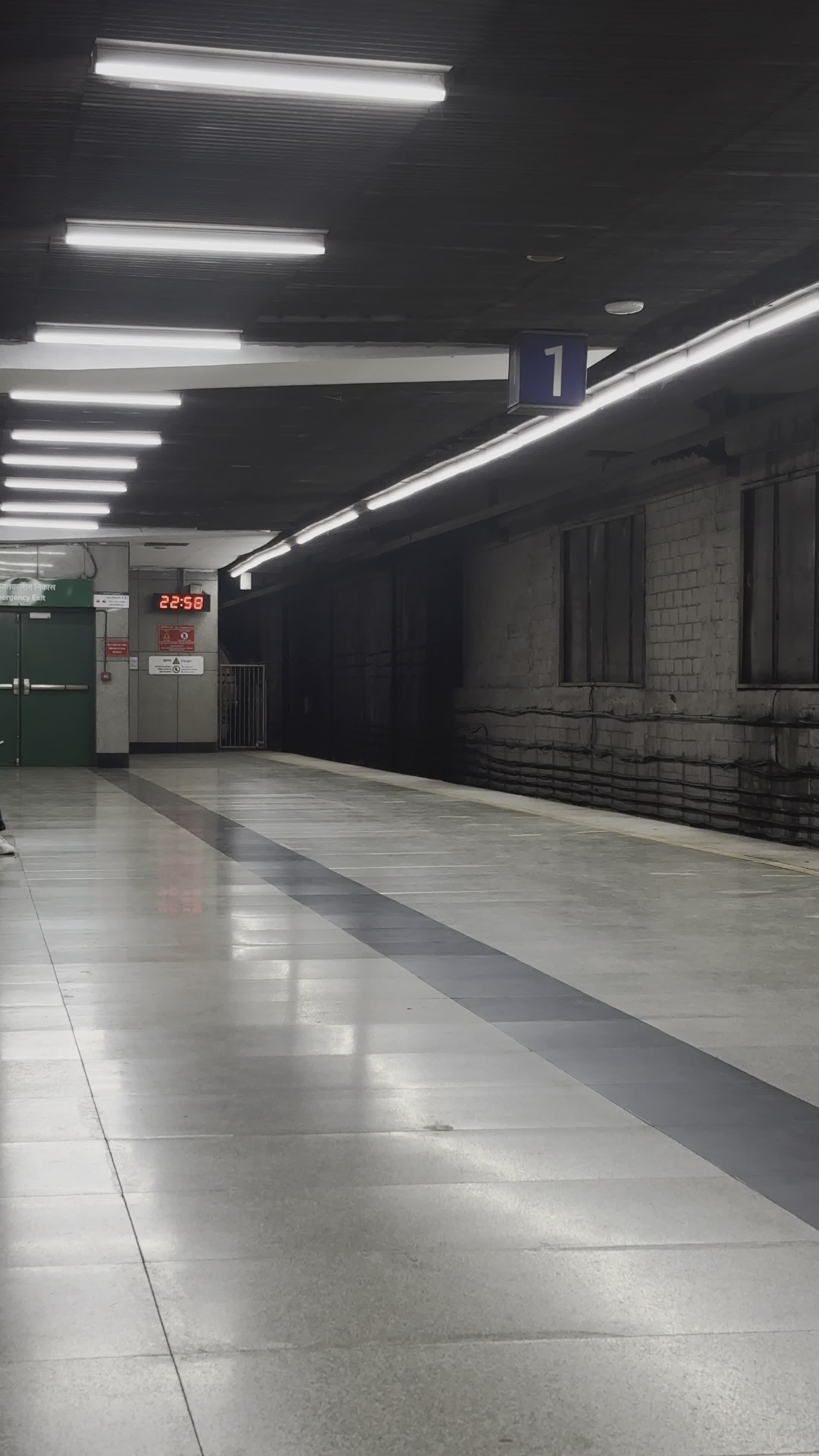 Empty Subway Platform with Arriving Train Free Stock Video Footage ...