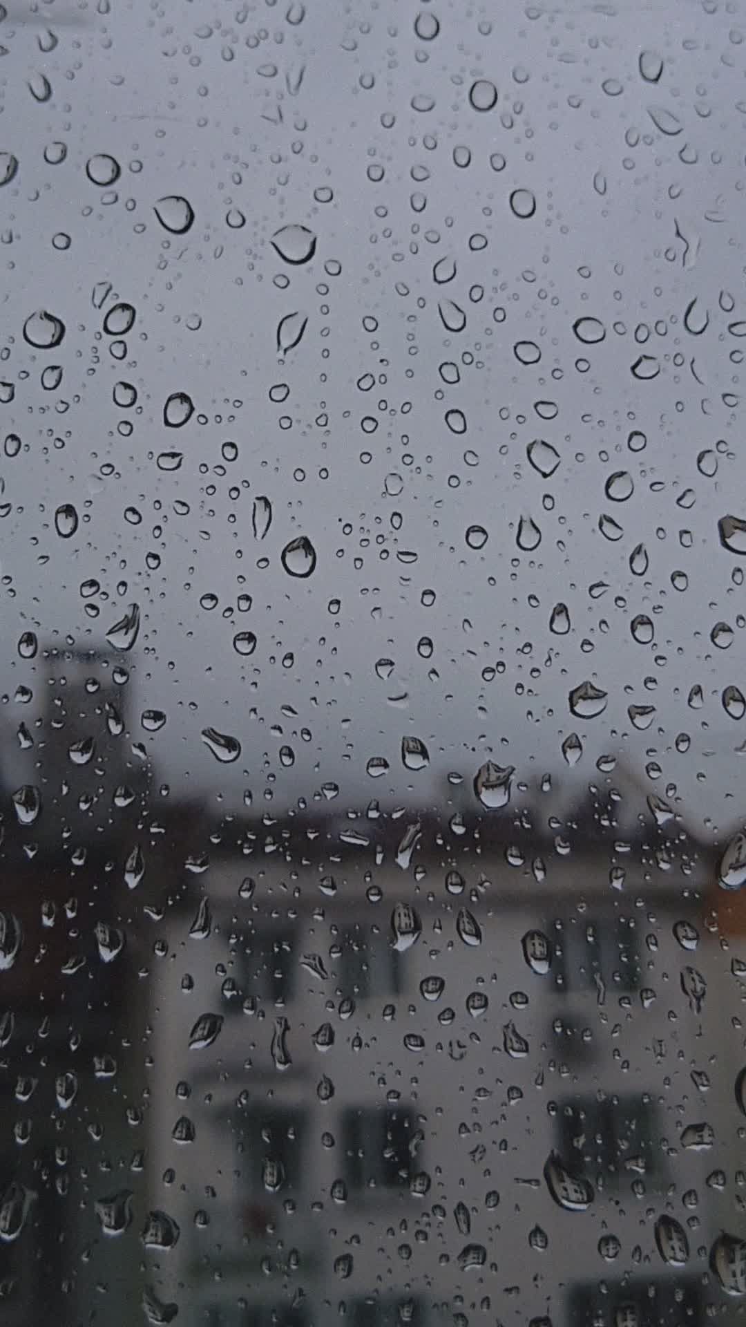 Rainfall on Window with Urban Building View Free Stock Video Footage ...