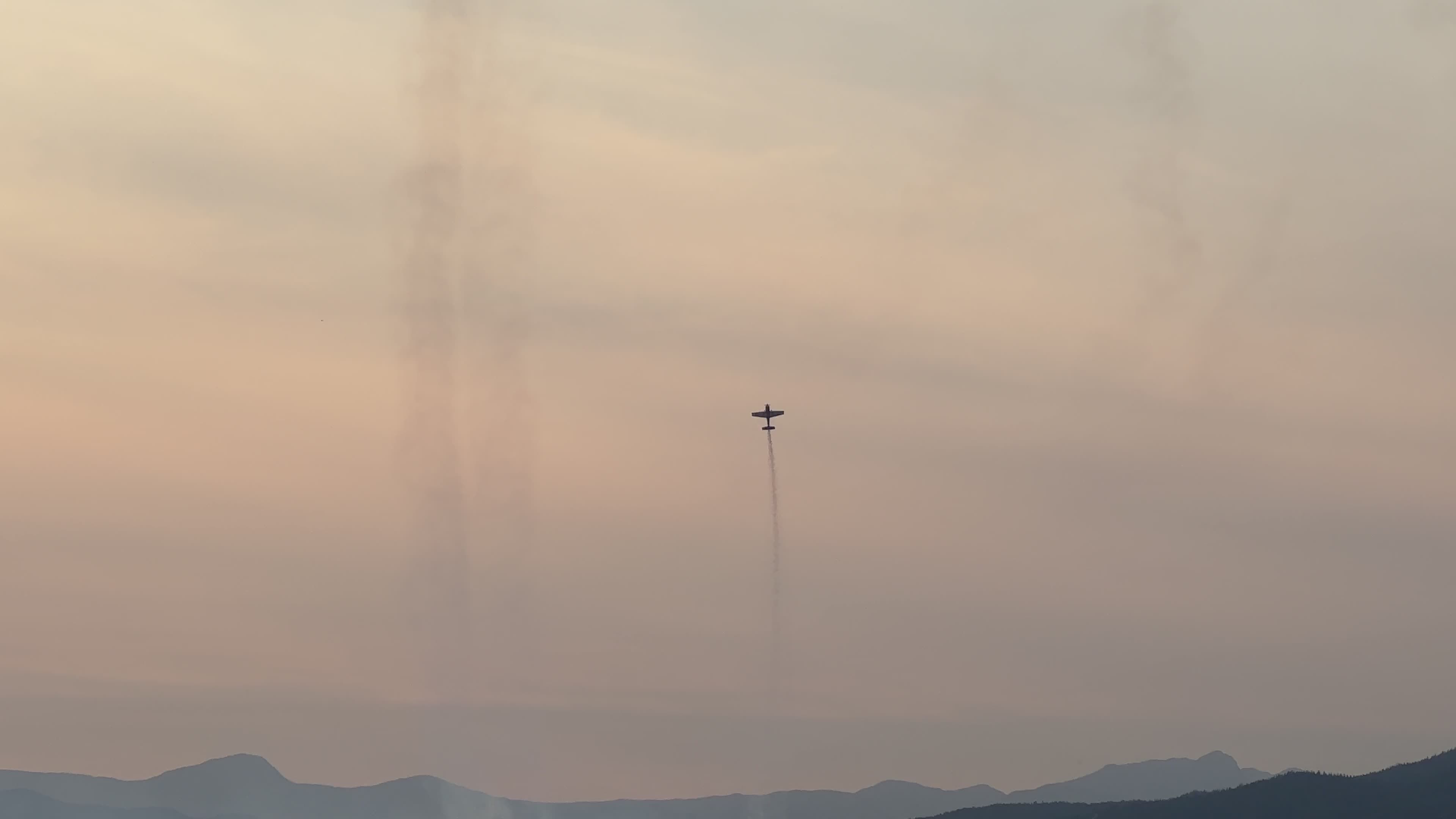 Stunt Plane Performing in Evening Sky Free Stock Video Footage, Royalty ...