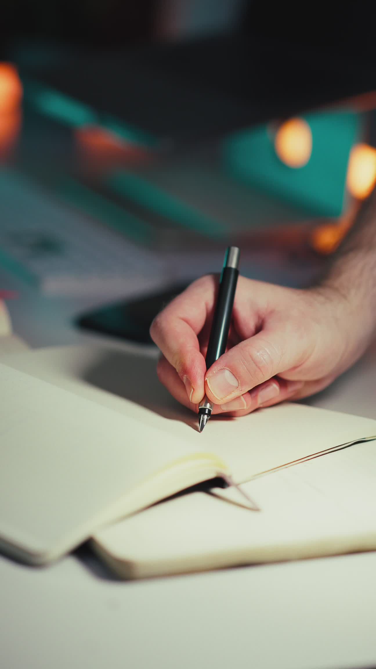 Hand Writing in Notebook on a Desk Free Stock Video Footage, Royalty ...