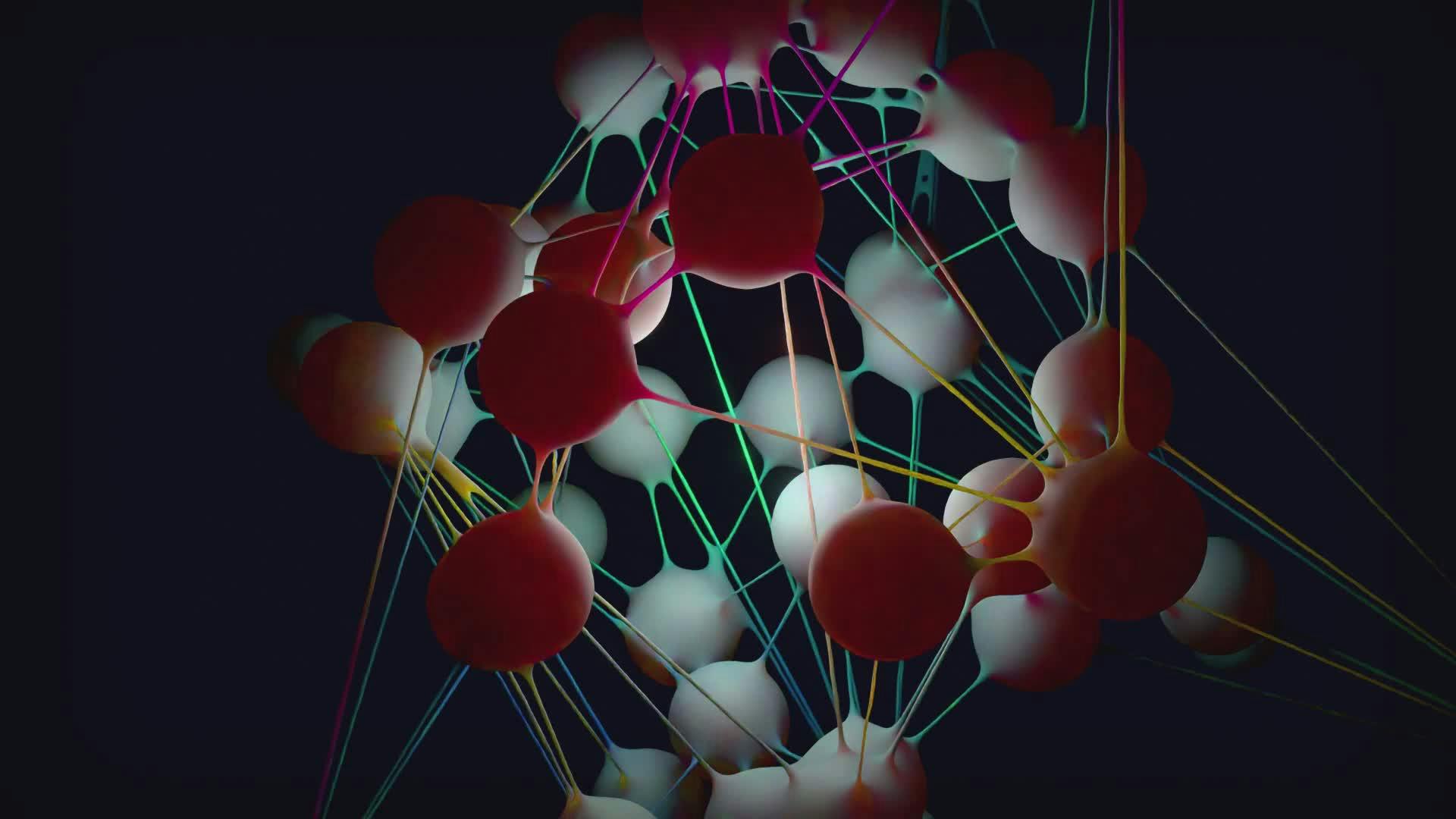 Animation De La Structure Moléculaire Abstraite · Vidéo gratuite