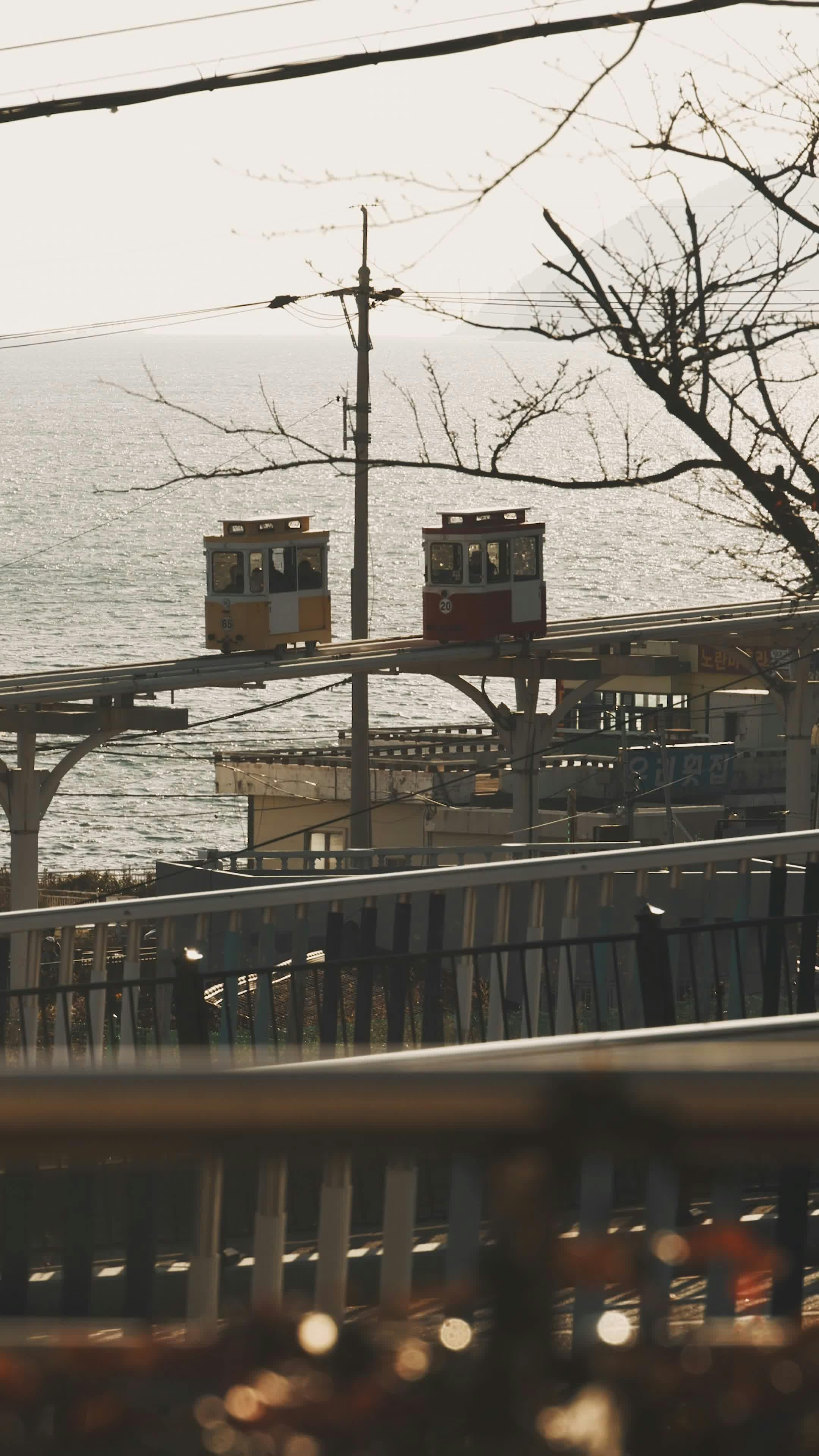 Aerial View of City with Iconic Bridge Free Stock Video Footage ...