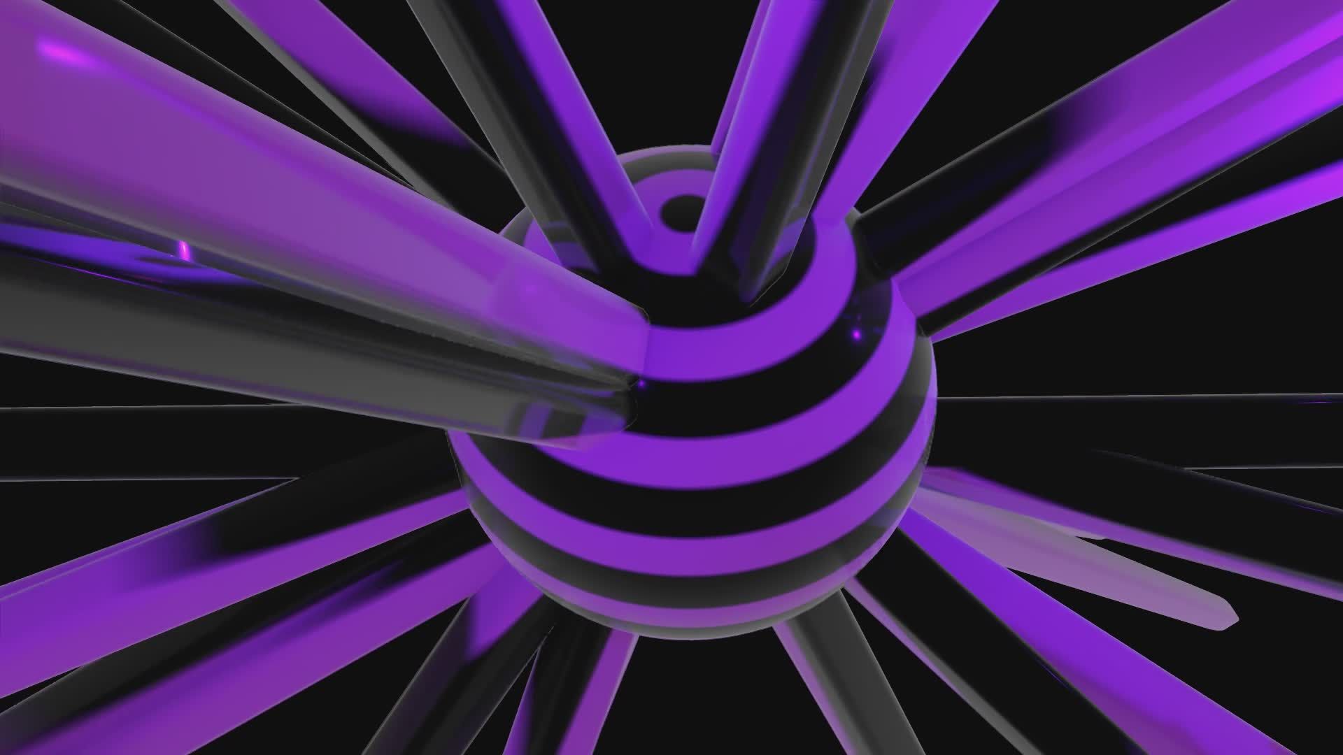 Dynamic Abstract 3D Animation with Purple Accents Free Stock Video ...
