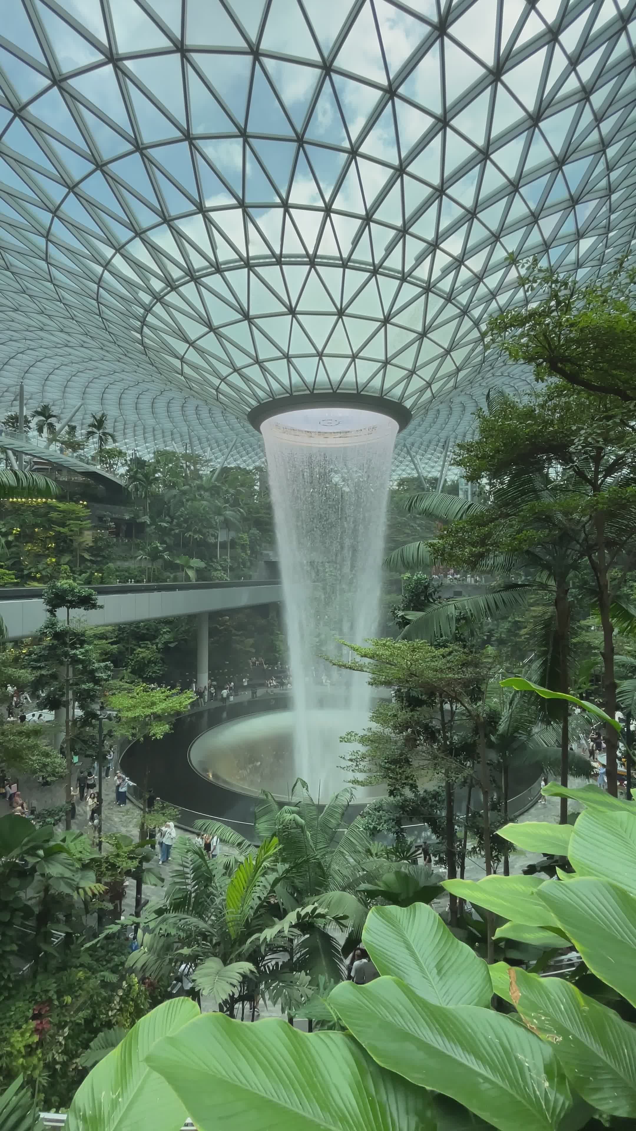 Stunning Jewel Changi Waterfall Indoor View Free Stock Video Footage ...