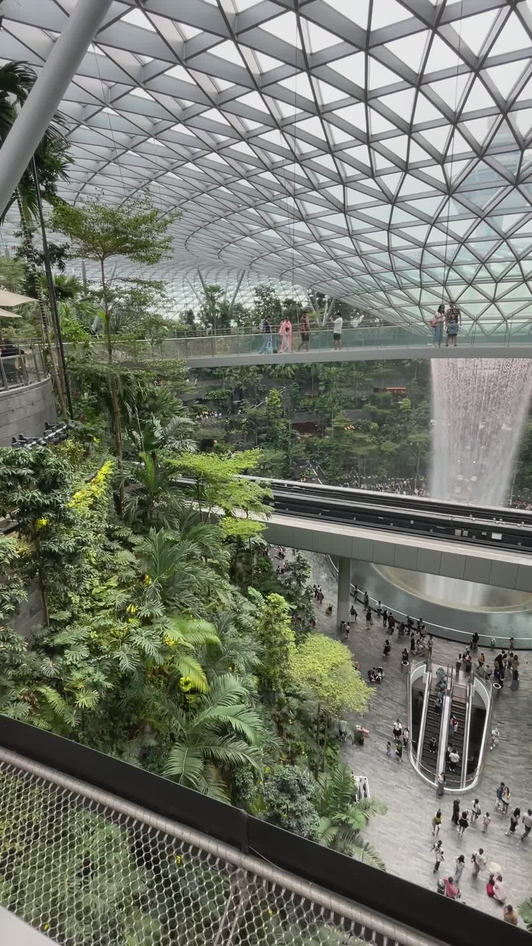 Spectacular Jewel Changi Waterfall Free Stock Video Footage, Royalty ...